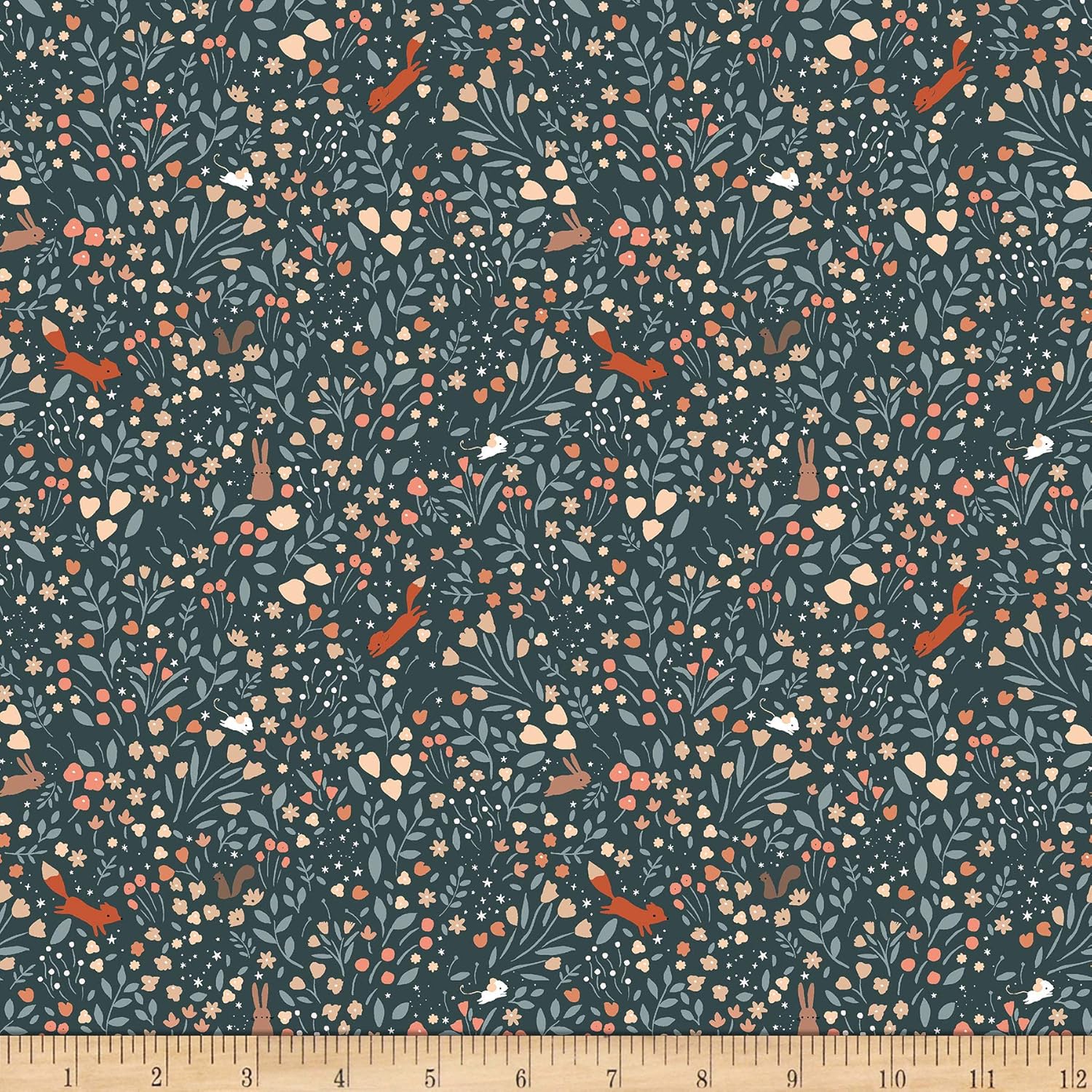 Amazon.com: Dear Stella Country Mouse Woodland Frolic Carbon, Quilting ...