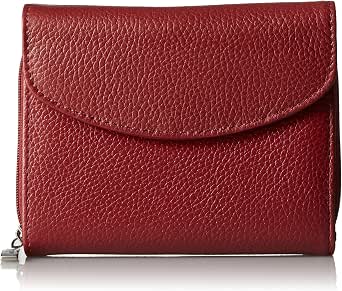 Amazon.com: Buxton Women's Roma Zip Double Cardex, Dark Red, One Size ...