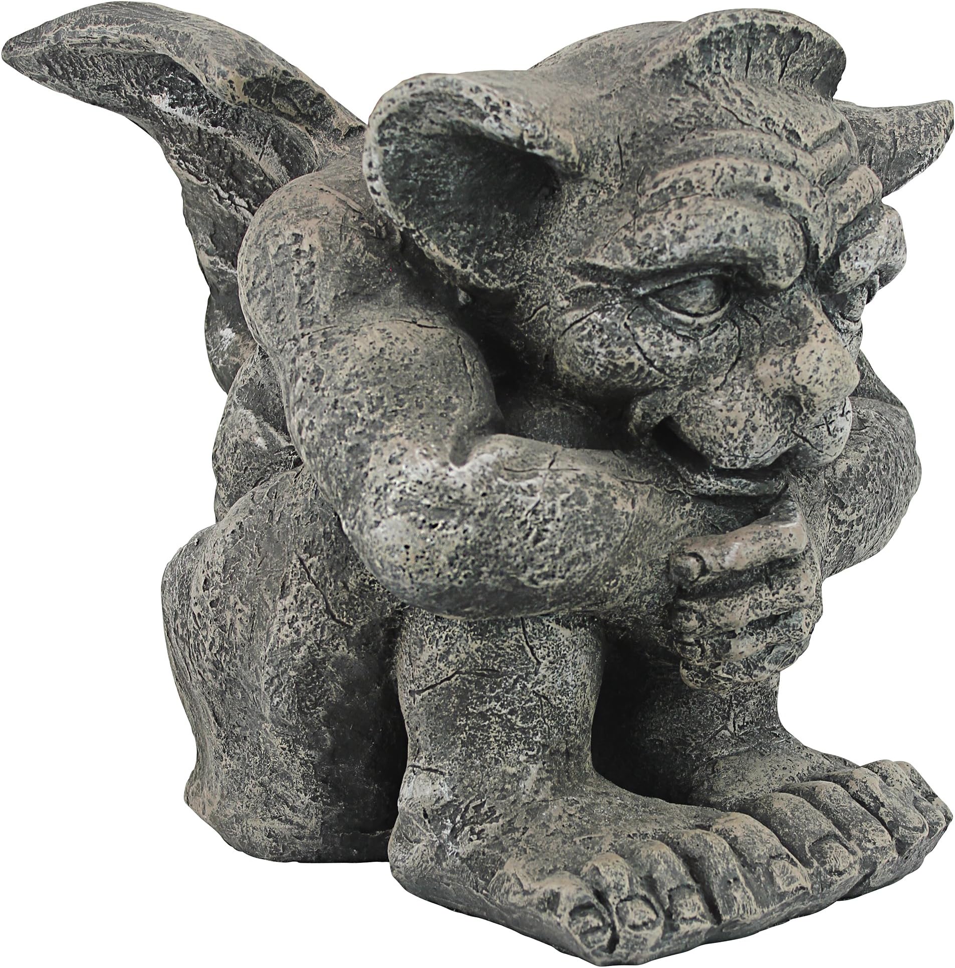 Amazon.com : Sitting Gargoyle Concrete Home and Garden Statues Cement ...