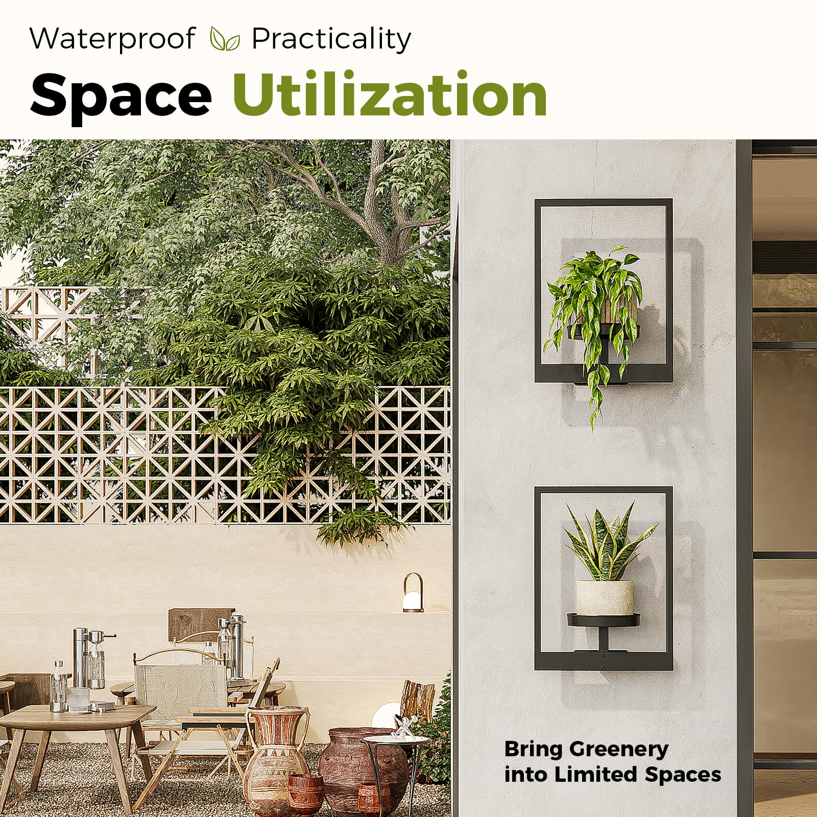 Snapklik.com : Bamworld Plant Stand Wall Hanging Planters For Indoor ...