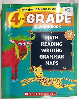 Scholastic - 4th GRADE Workbook with Motivational Stickers (Scholastic ...