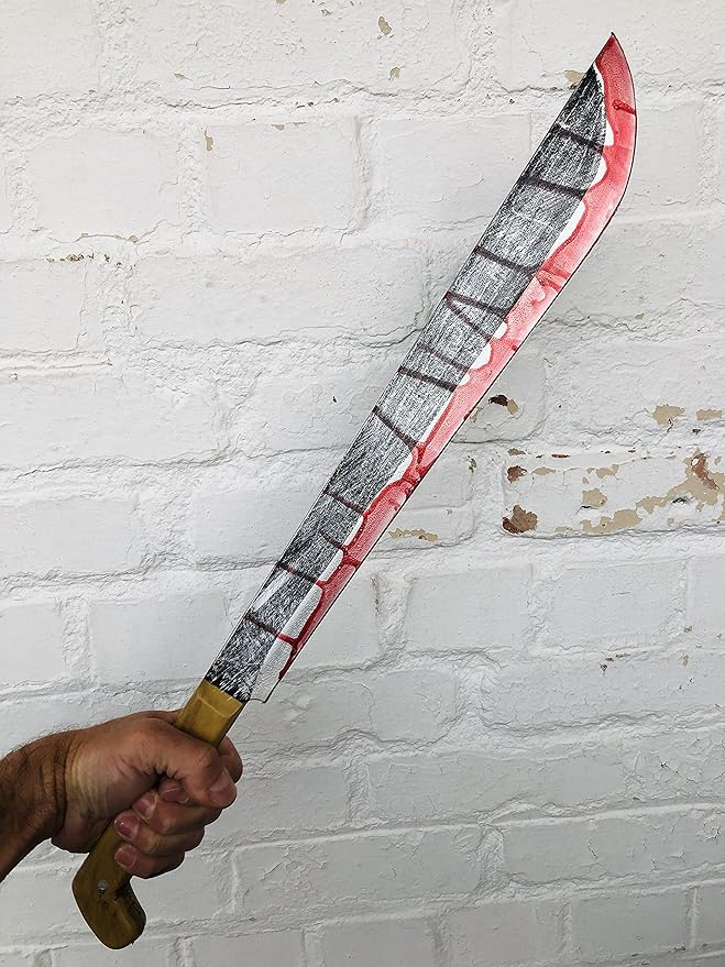 Amazon.com: BLOODY MACHETE , Fake weapon , Full Size, Scary Blood ...