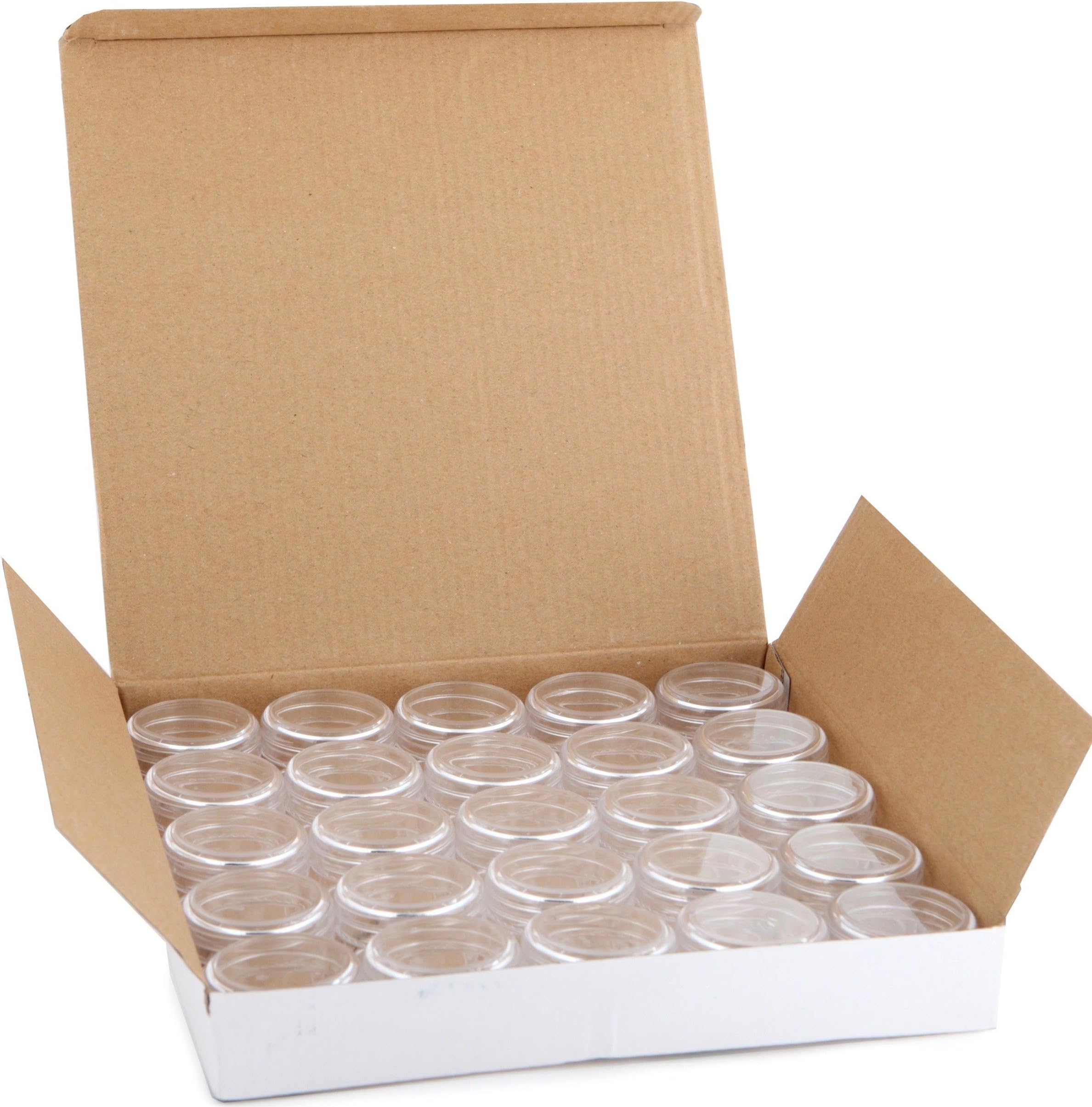 Amazon.com: Vivaplex, 25 Clear, 20 Gram Plastic Pot Jars, Cosmetic ...