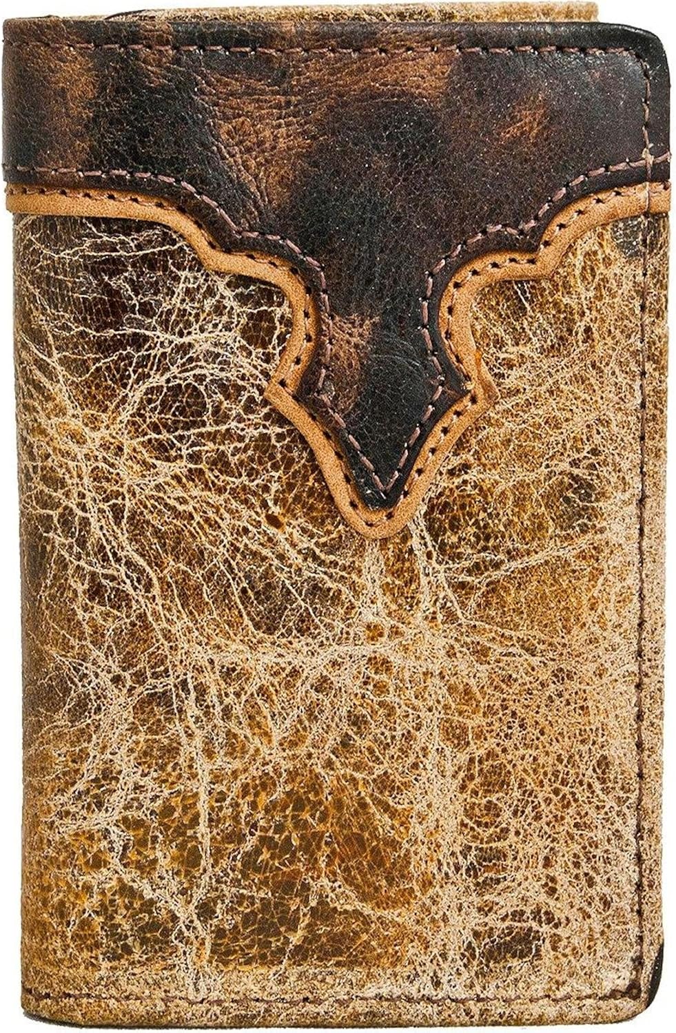 Stetson Men's Canyon Leather Saddle Tri-Fold Wallet - 3032Sw at Amazon ...