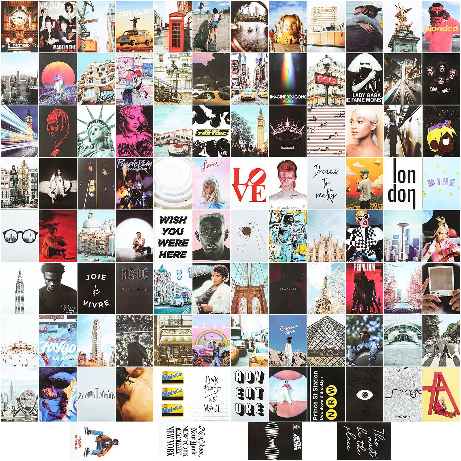 Buy WOVTE 50 Pcs Print Album Covers Unique Square Printed Photos 4x6 ...