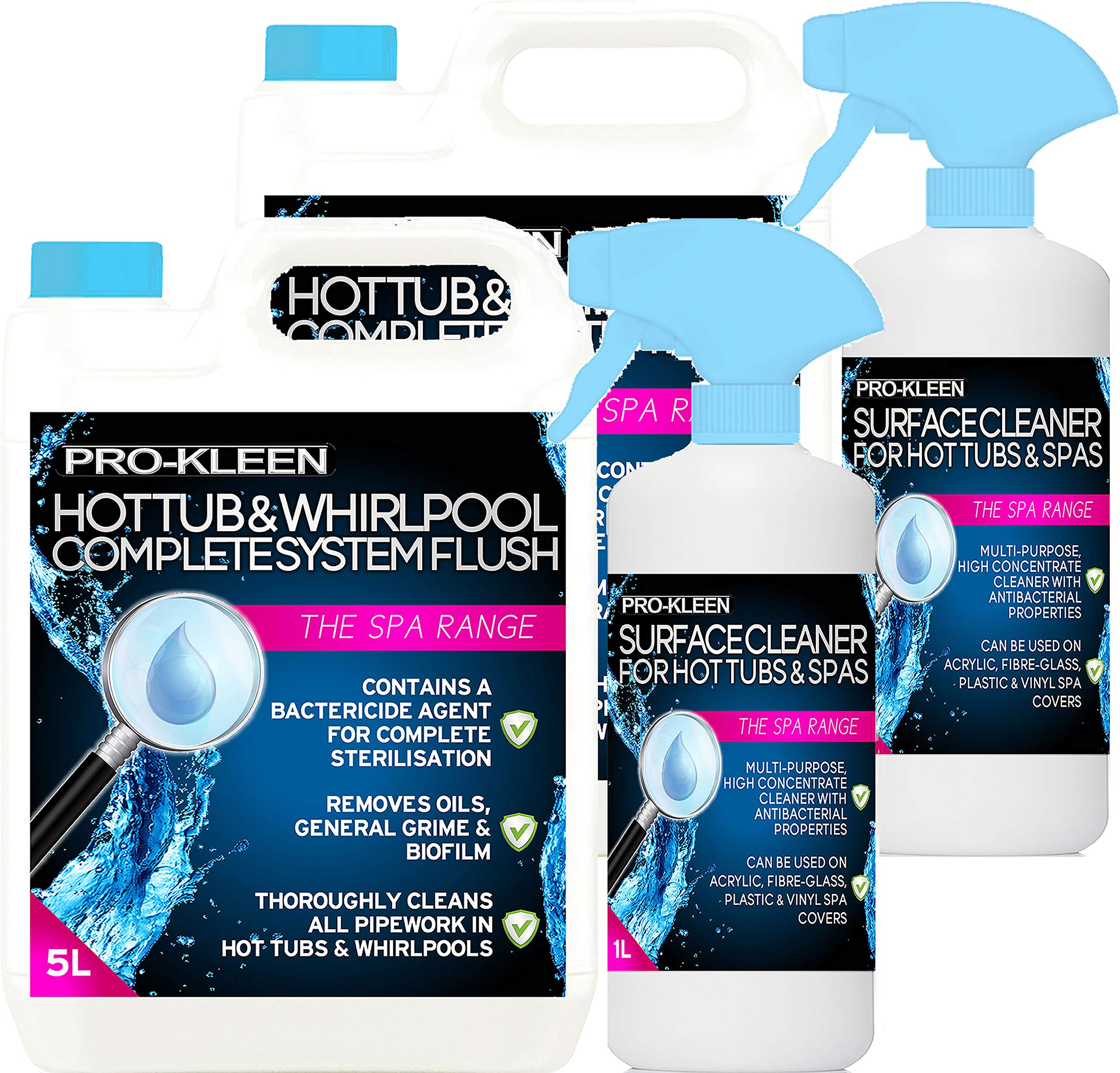 Pro Kleen10 Litre Hot Tub And Whirlpool Complete System Flush ...