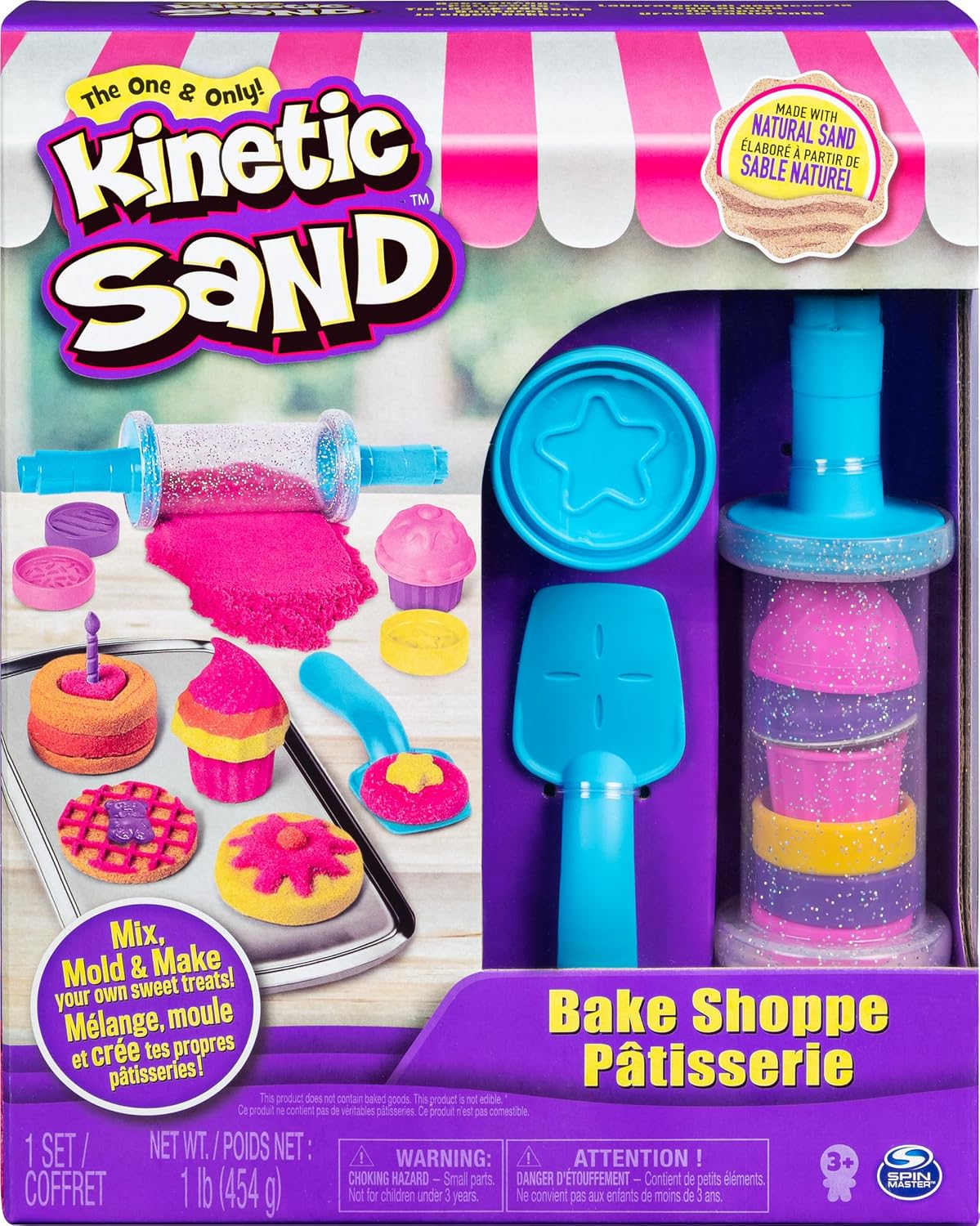 Amazon.com: Kinetic Sand, Bake Shoppe Playset with 1lb of Kinetic Sand ...