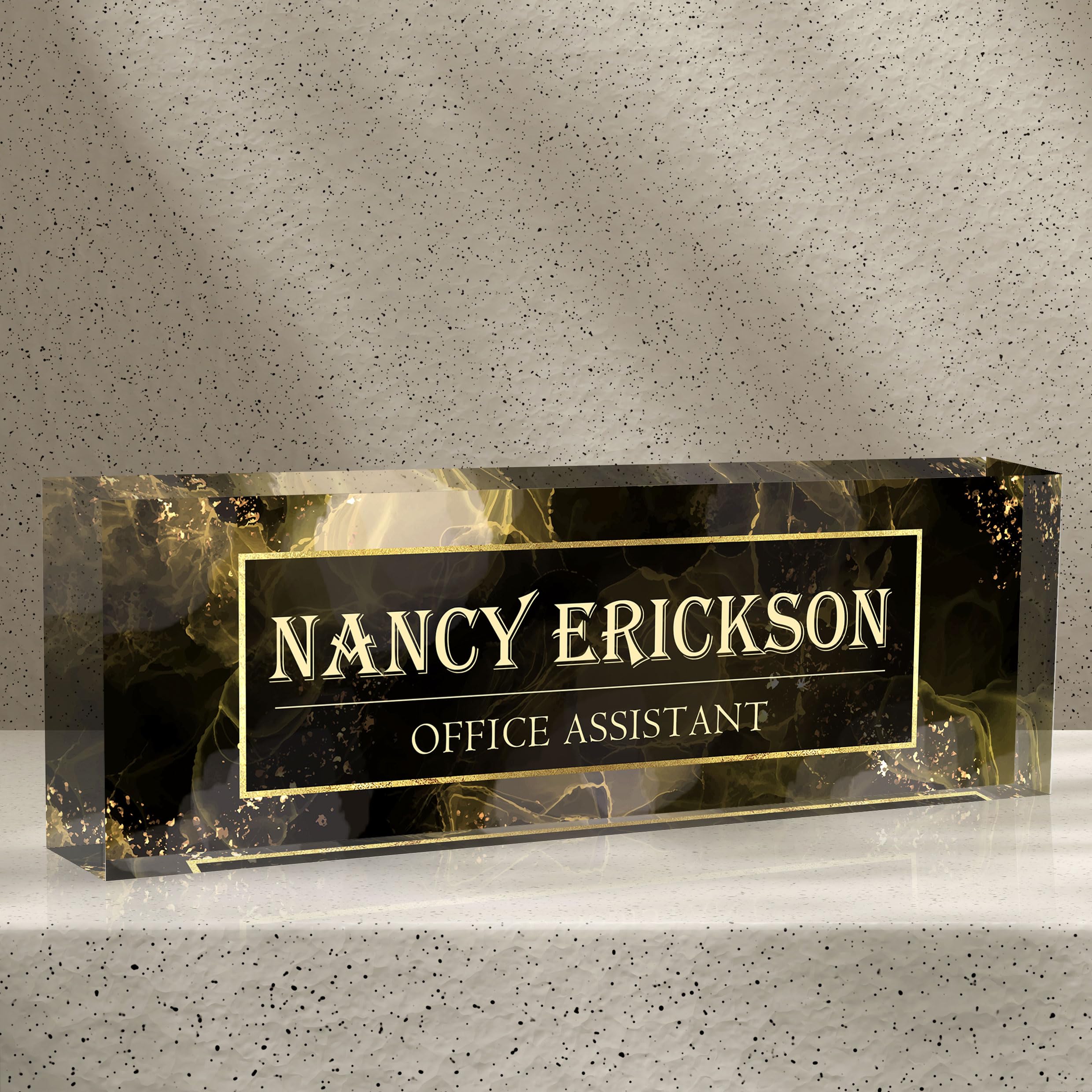 Amazon.com: Acrylic Name Plate Personalized, Teacher Name Plates for ...