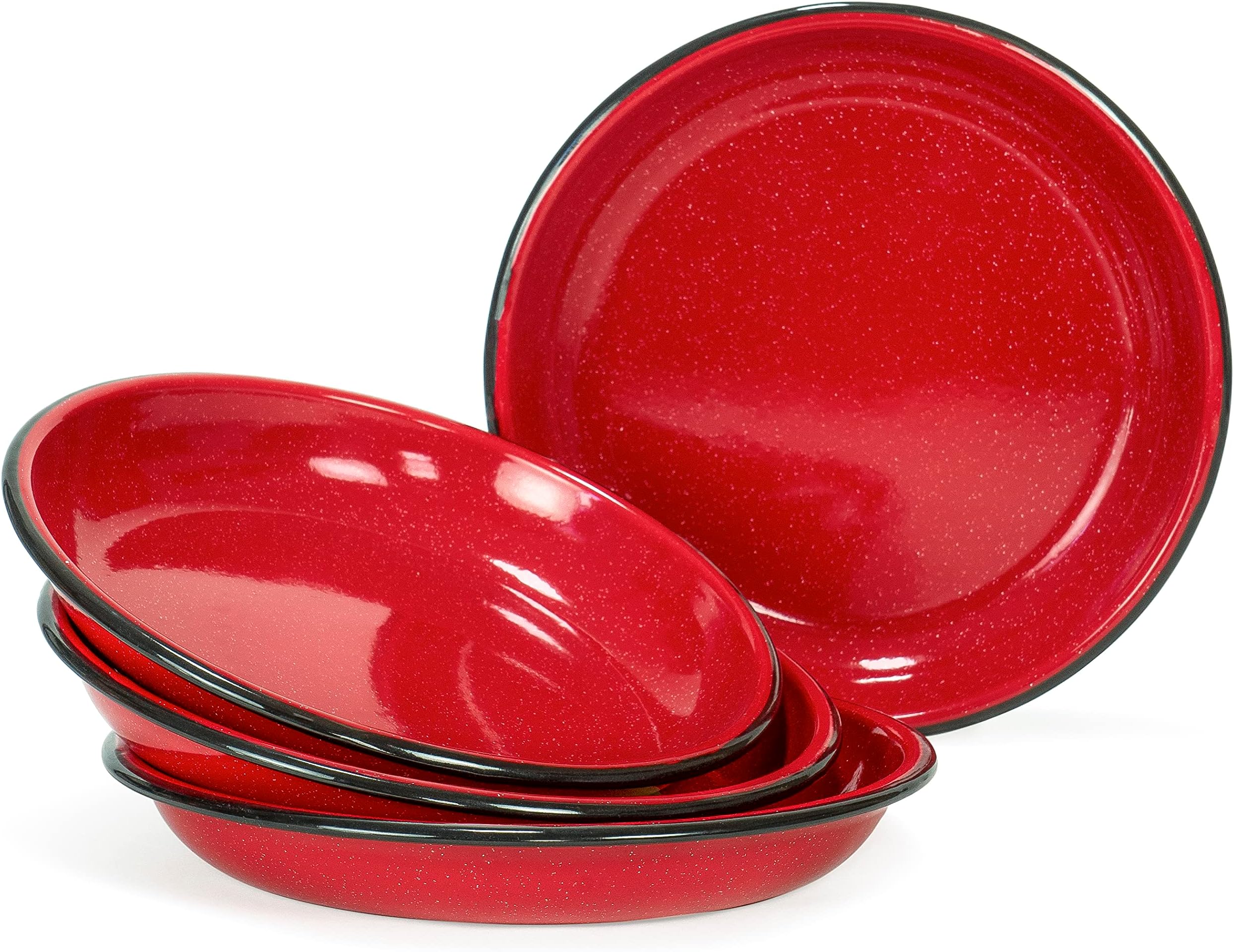 Amazon.com | DOITOOL Pack of 4 Enamel Plates, 6.3 Inch Unbreakable ...