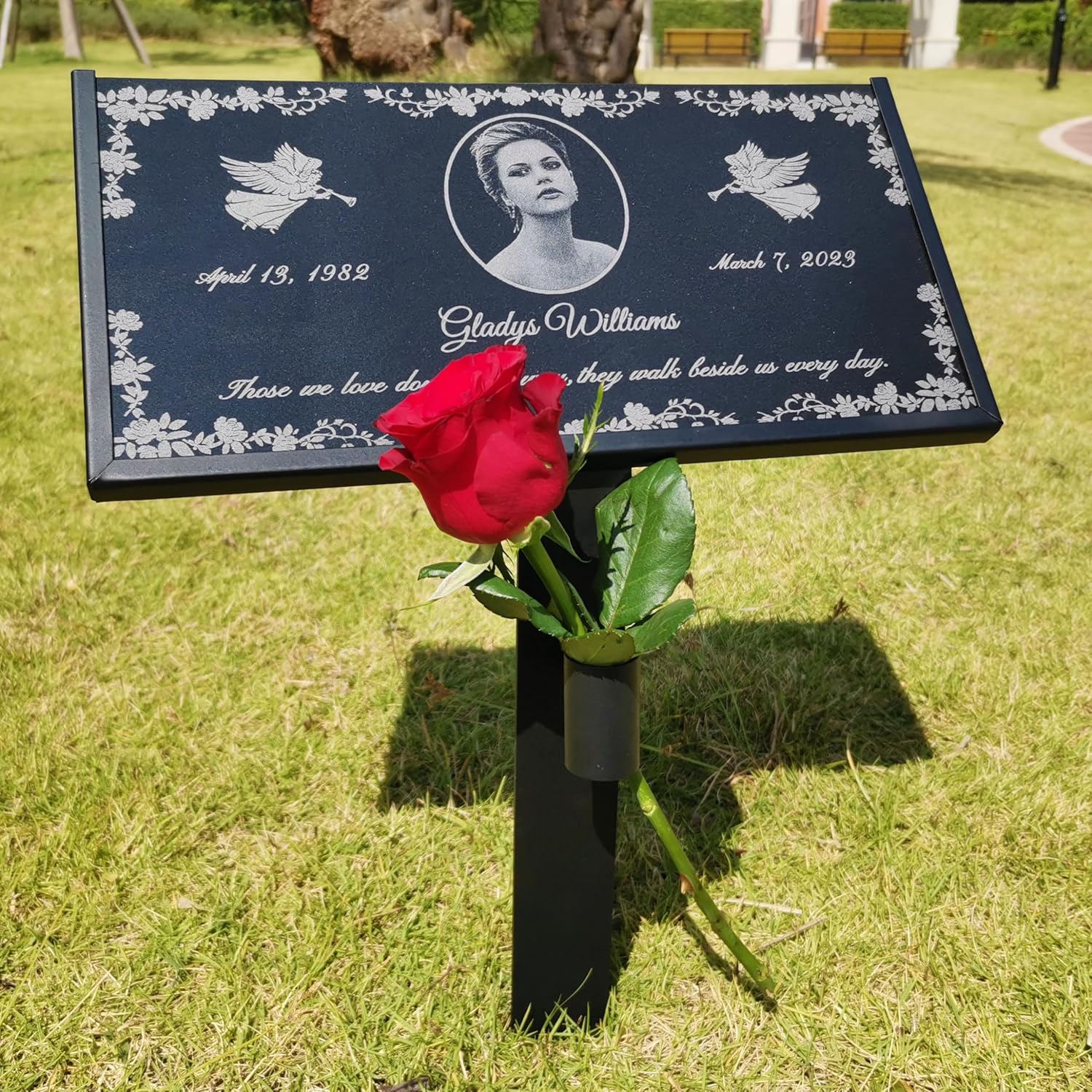 Personalized Headstone with Photo, Headstones for Graves, Grave Markers ...