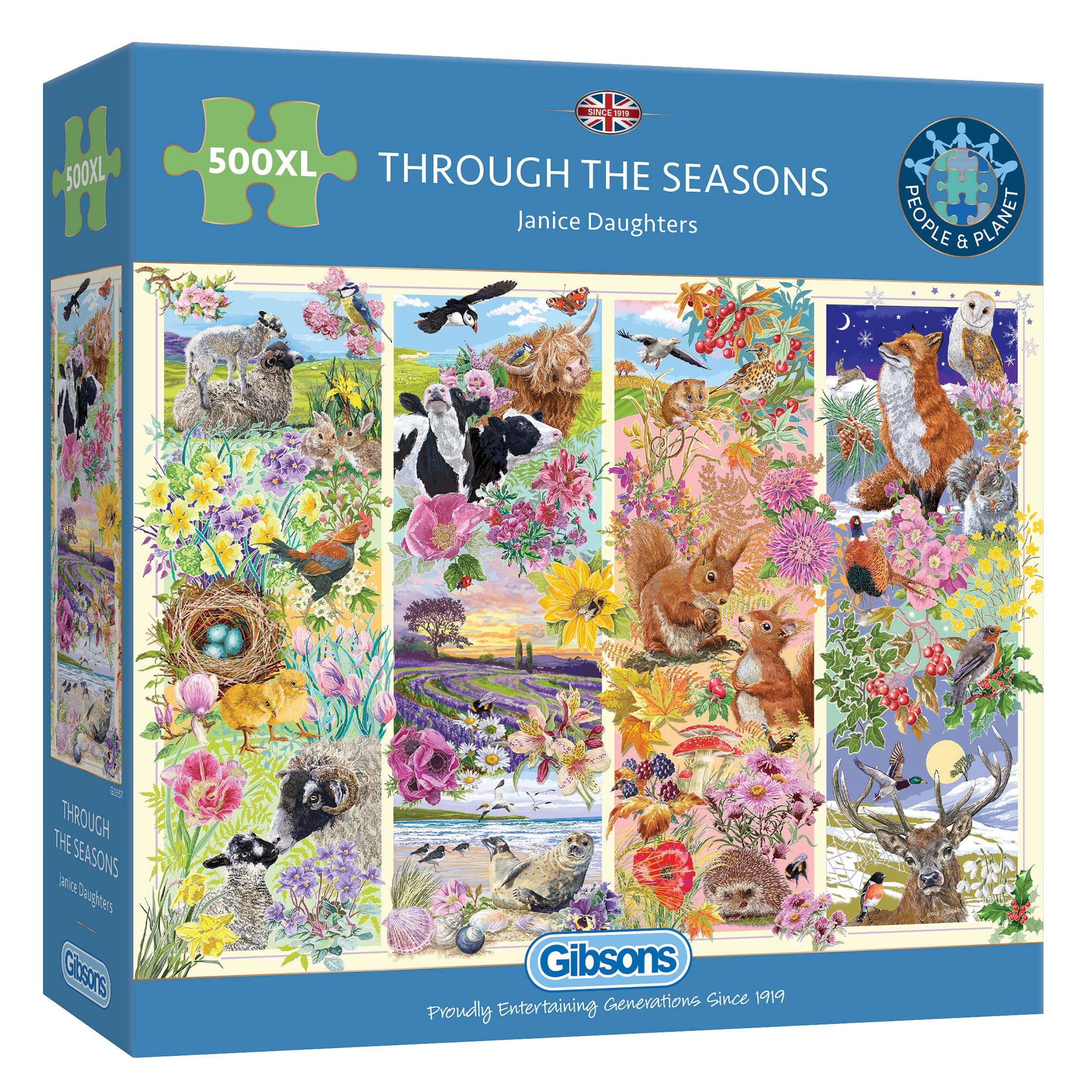 Through the Seasons | 500XL Piece Jigsaw Puzzle | Nature Wildlife ...
