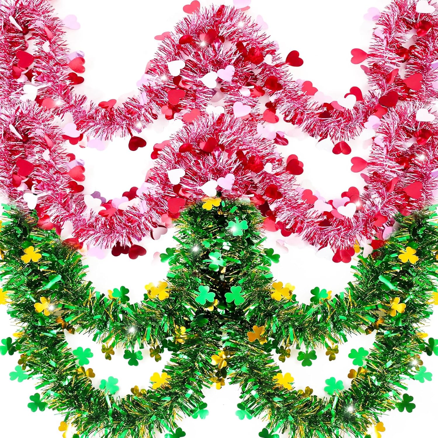Amazon.com: Craftsatin 52ft Valentines & St Patricks Day Decorations ...
