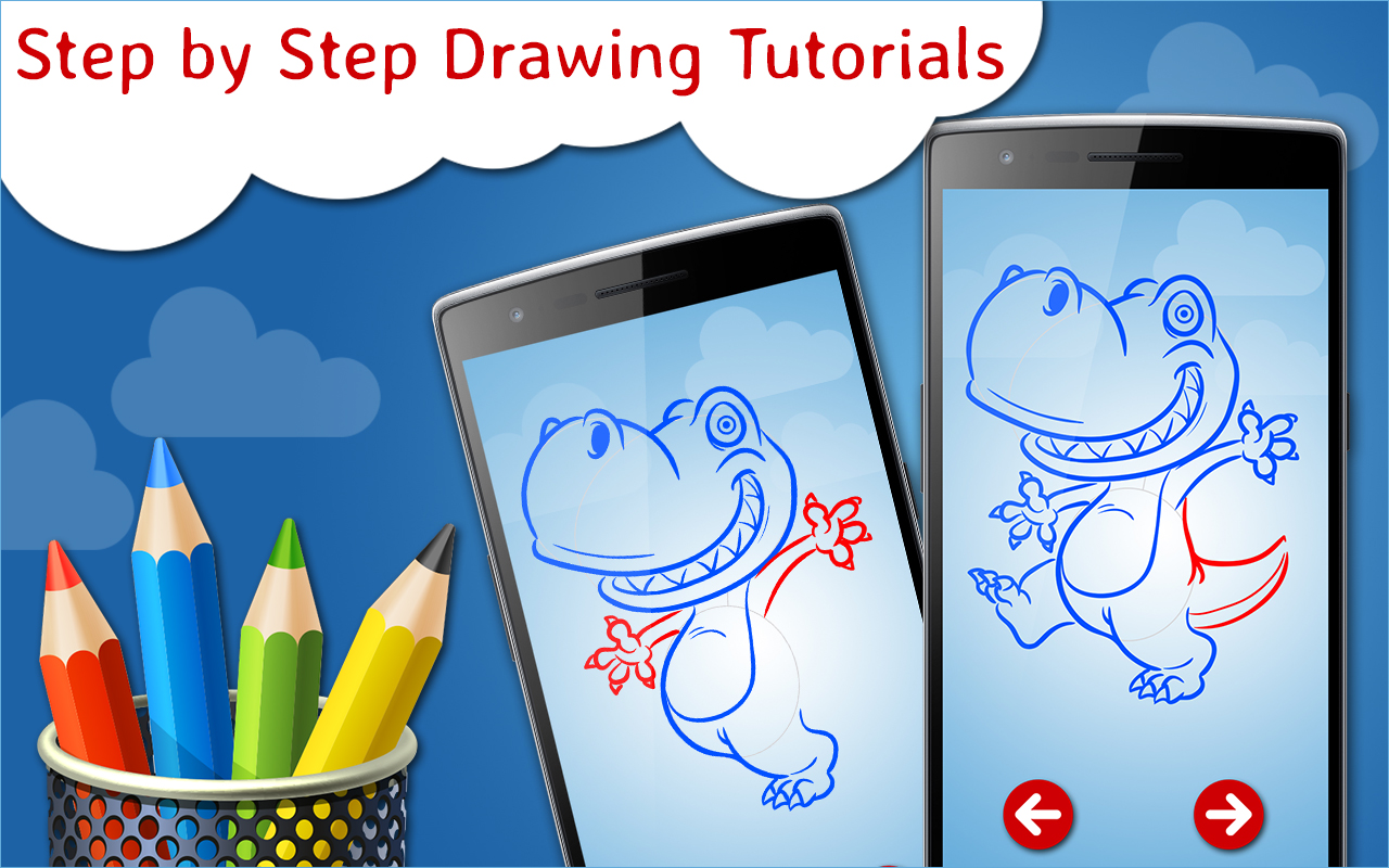 How to Draw Dinosaurs Step by Step Drawing App - App on Amazon Appstore