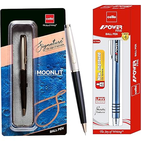 Cello Signature Moonlit Ball Pen | Blue Ball Pen | Pack of 1 & Cello ...