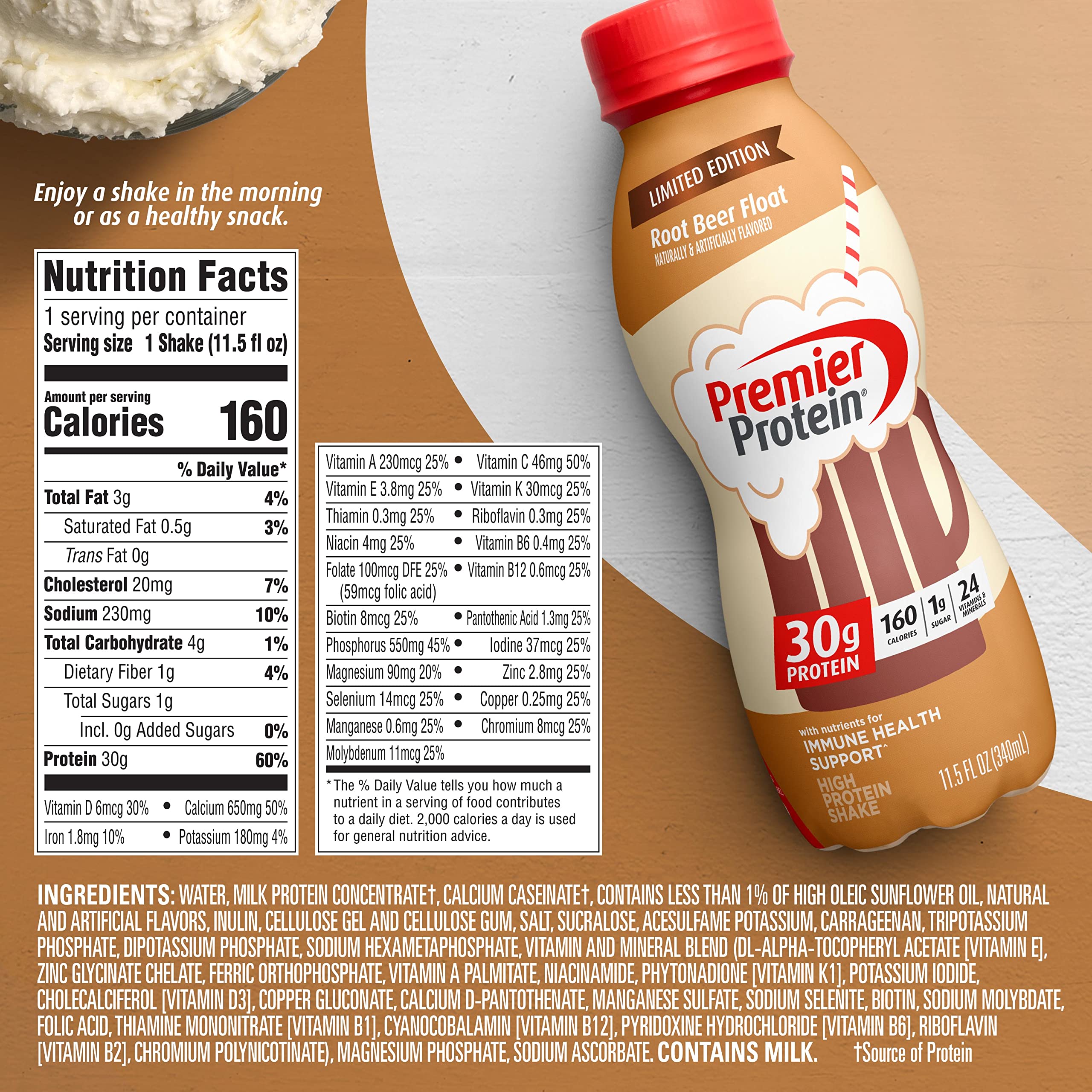 Snapklik.com : Shake, Root Beer Float, 30g Protein, 1g Sugar, 24 ...