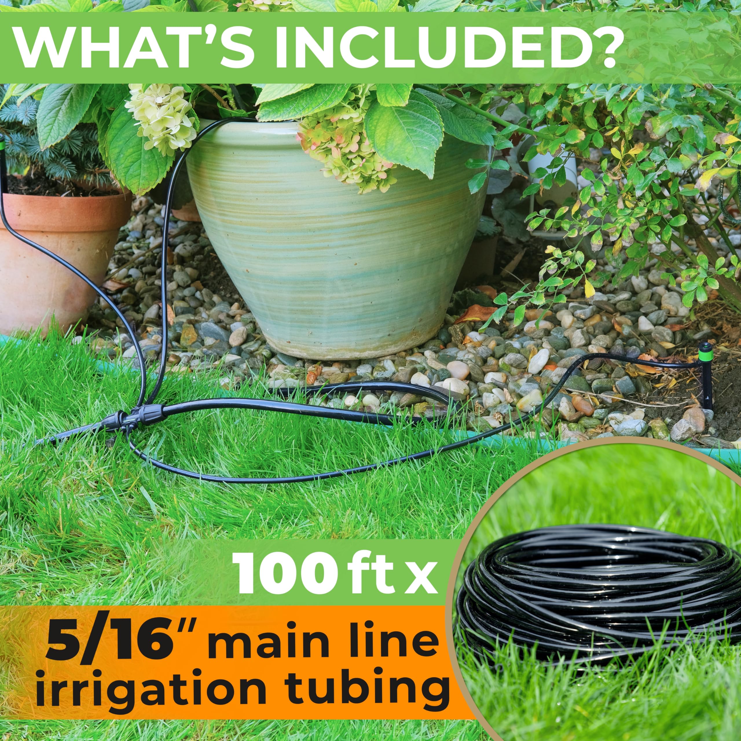 Hose Drip Irrigation With Water Tank Systems Garden Irrigation