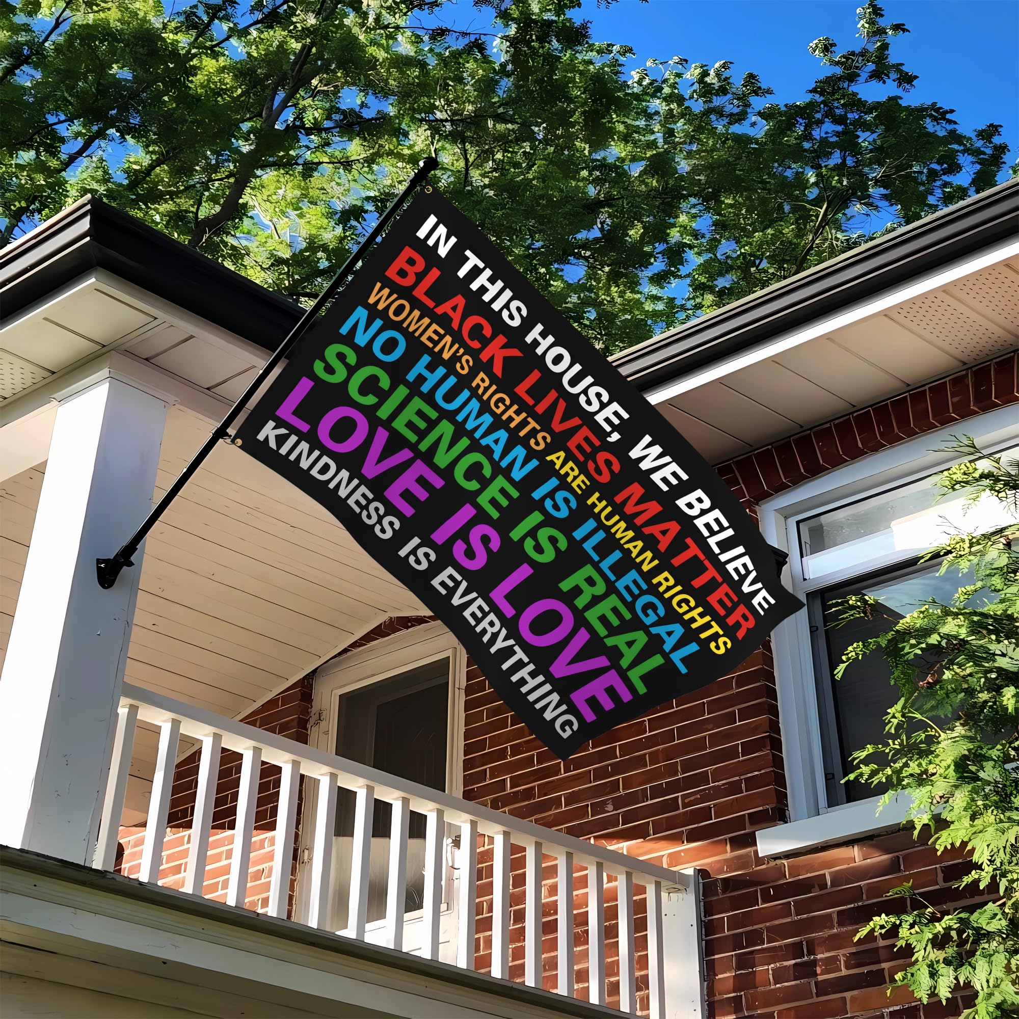 Snapklik.com : In This House We Believe Flag 3x5 Ft Outdoor Pride Flag ...