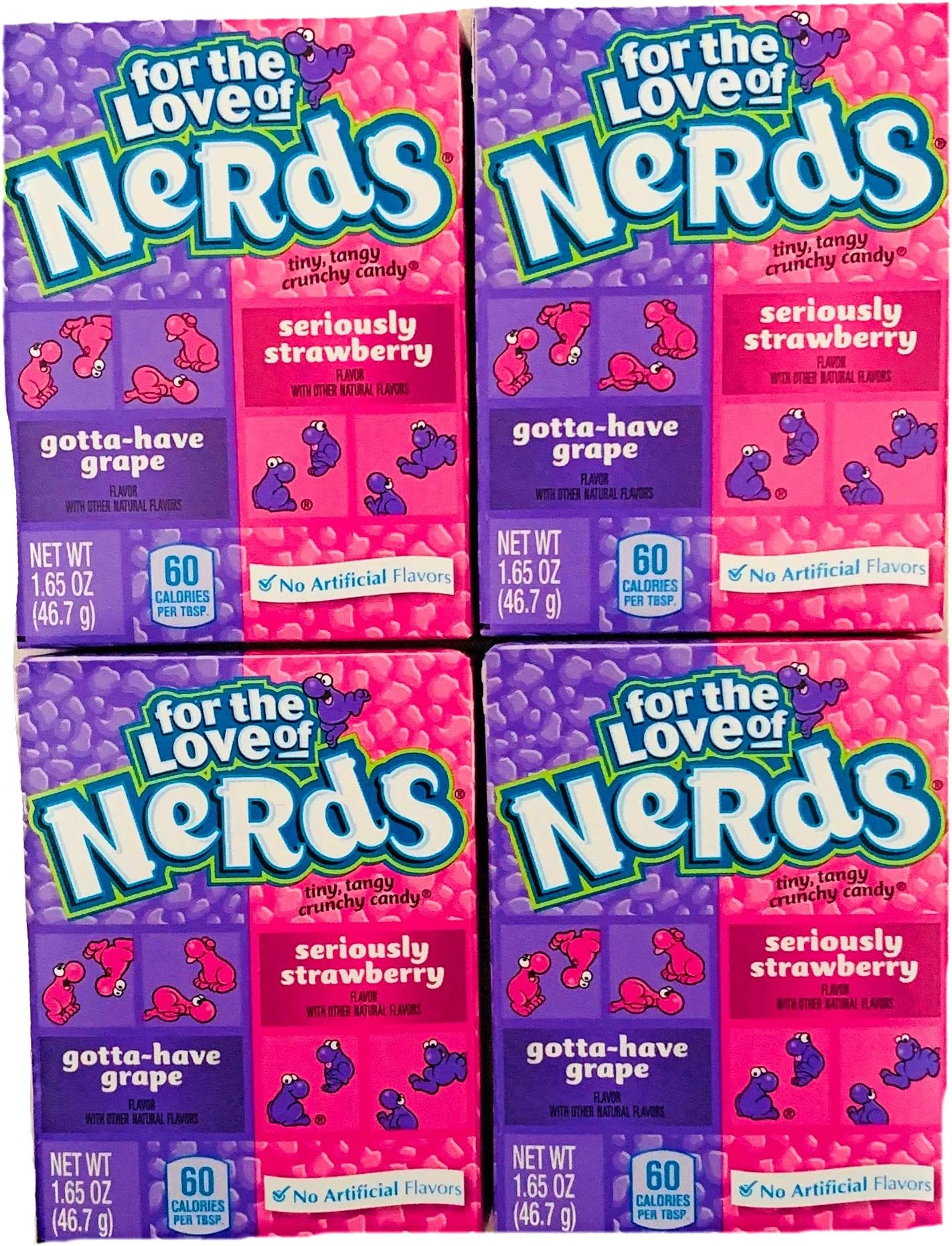 Amazon.com : Nerds Candy, Grape & Strawberry, 1.65 Ounce Treat-Size ...
