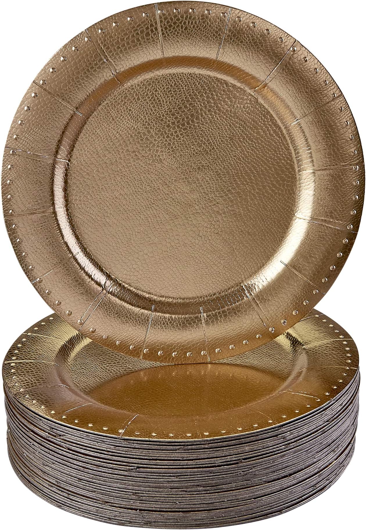 Amazon.com | SILVER SPOONS Charger Plates For Party - (10 Piece) Heavy ...