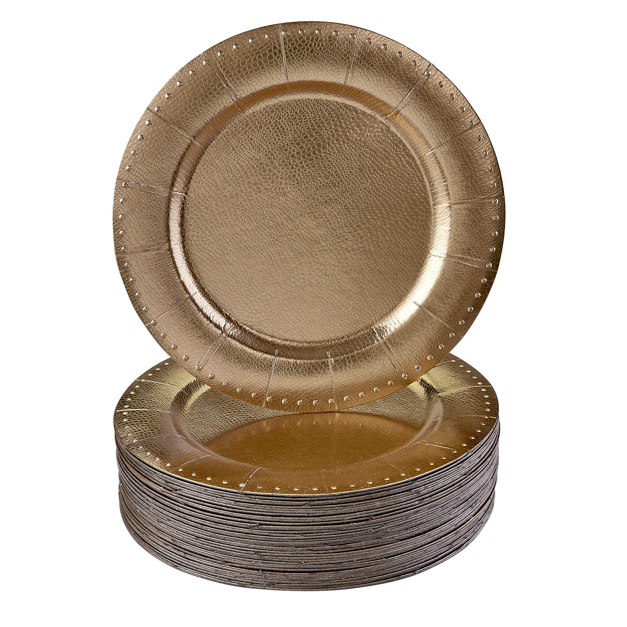 Amazon.com | SILVER SPOONS Charger Plates For Party - (10 Piece) Heavy ...