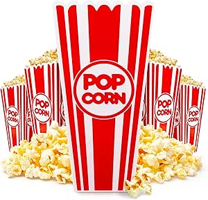 Amazon.com: Stock Your Home Plastic Popcorn Buckets 36oz (5 Pack ...