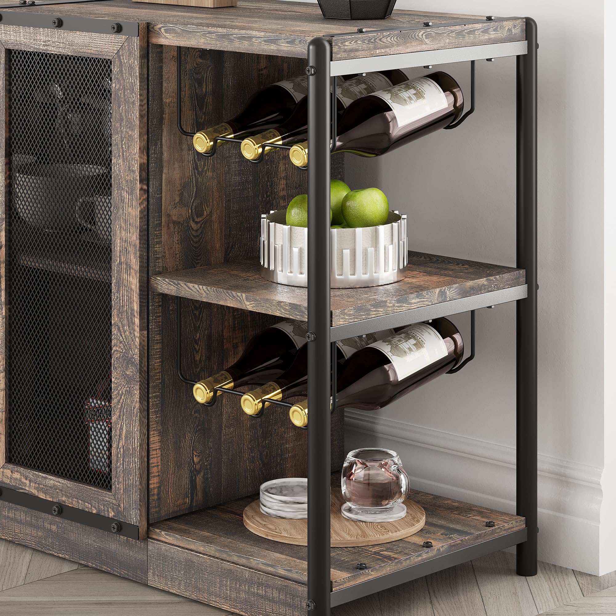 Snapklik.com : RONIPIC Wine Bar Cabinet, 55" Corner Bar