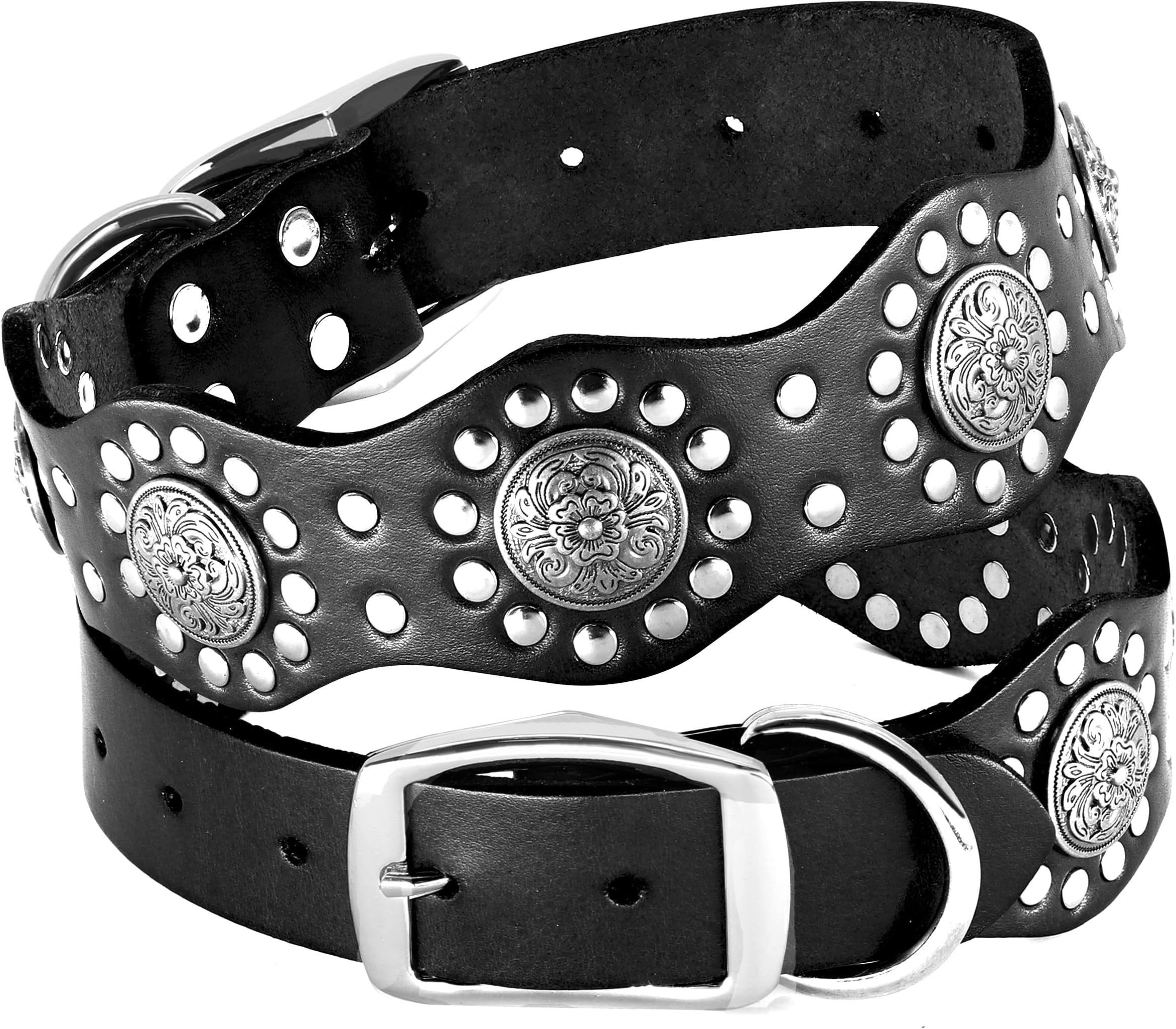 Amazon.com : PET ARTIST Genuine Leather Dog Collar,Unique Design ...