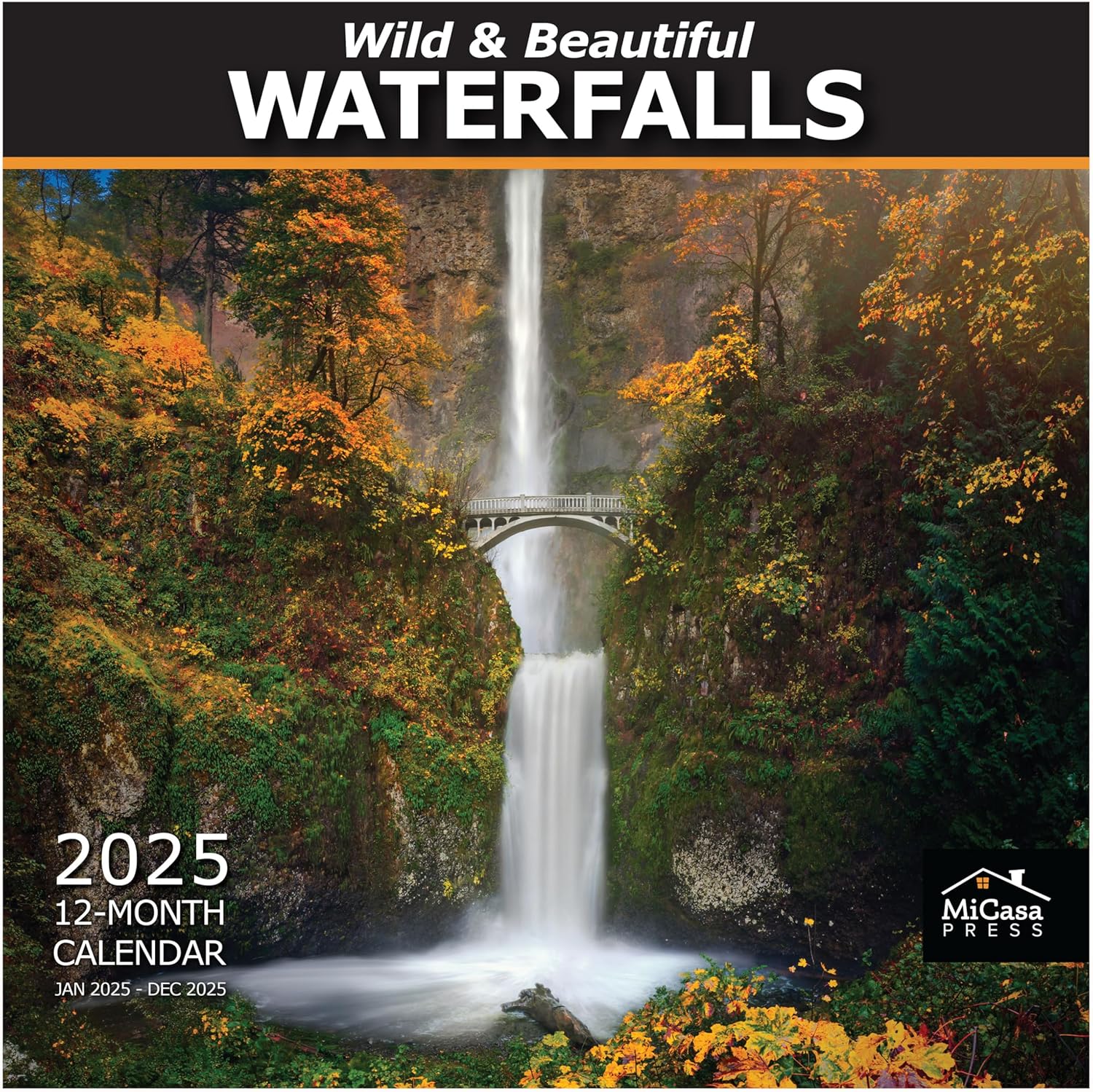 Amazon.com: MICASA Wild & Beautiful Waterfalls 2025 Wall Calendar 12 ...