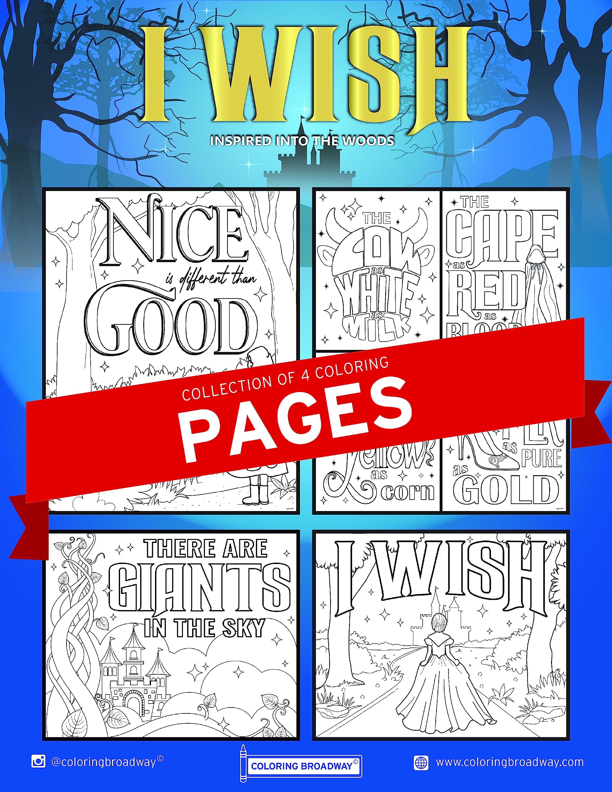 Amazon.com: Coloring Broadway - Into The Woods Inspired Coloring Pages ...