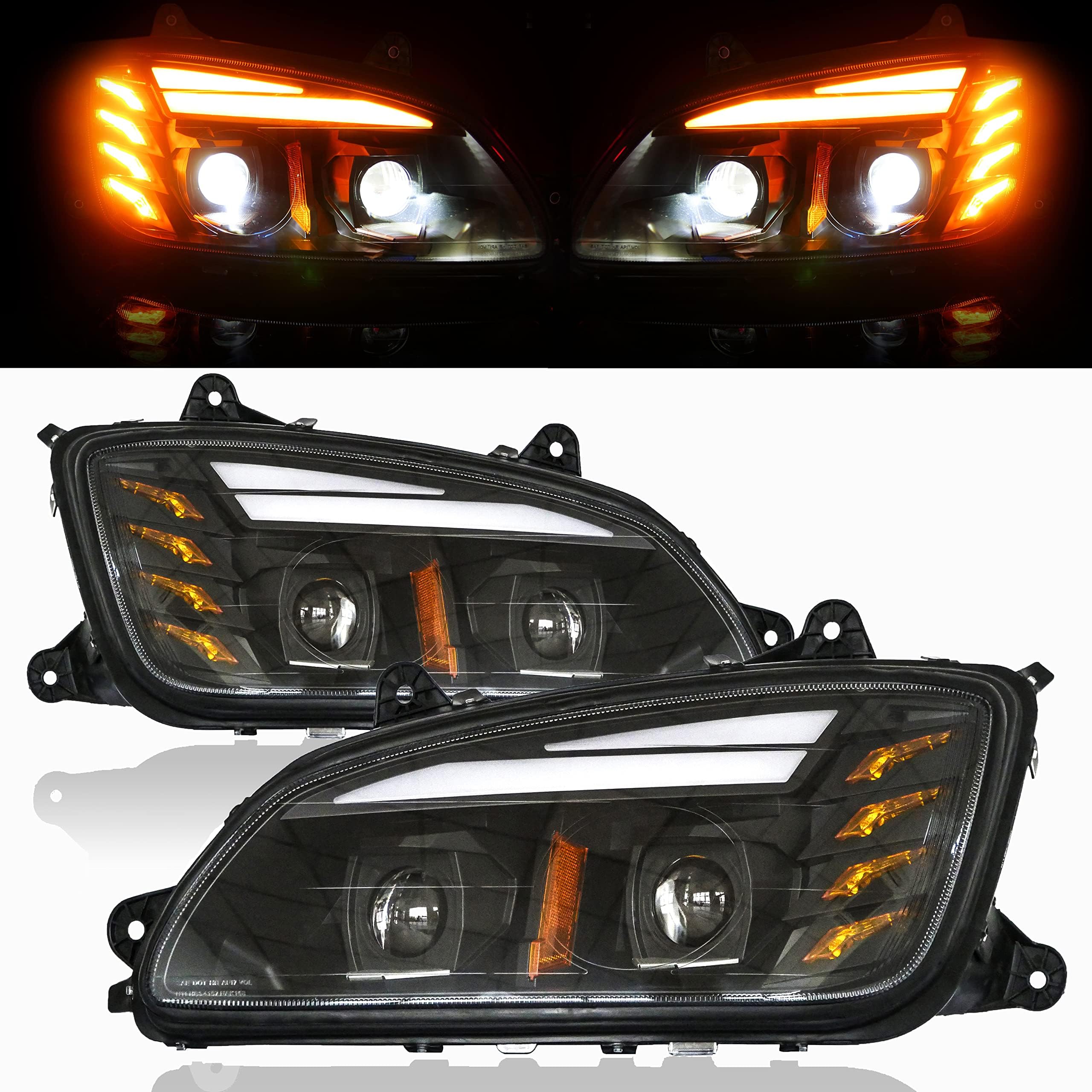 Amazon.com: Yuanone 2pcs Headlight for Kenworth T660 Headlights Full ...