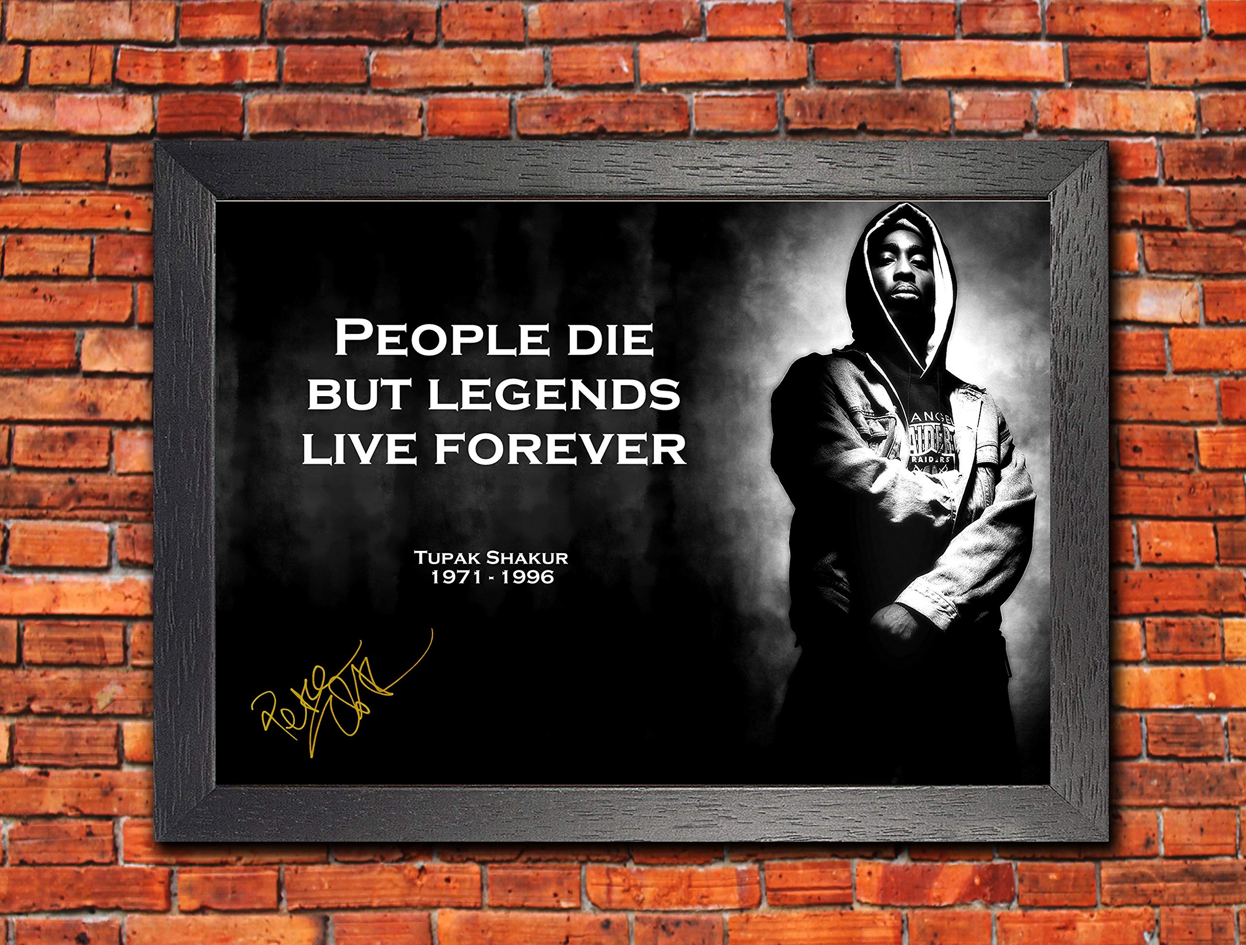Tupac People Die A3 Unframed Tribute Copy of Signature Poster 2Pac ...