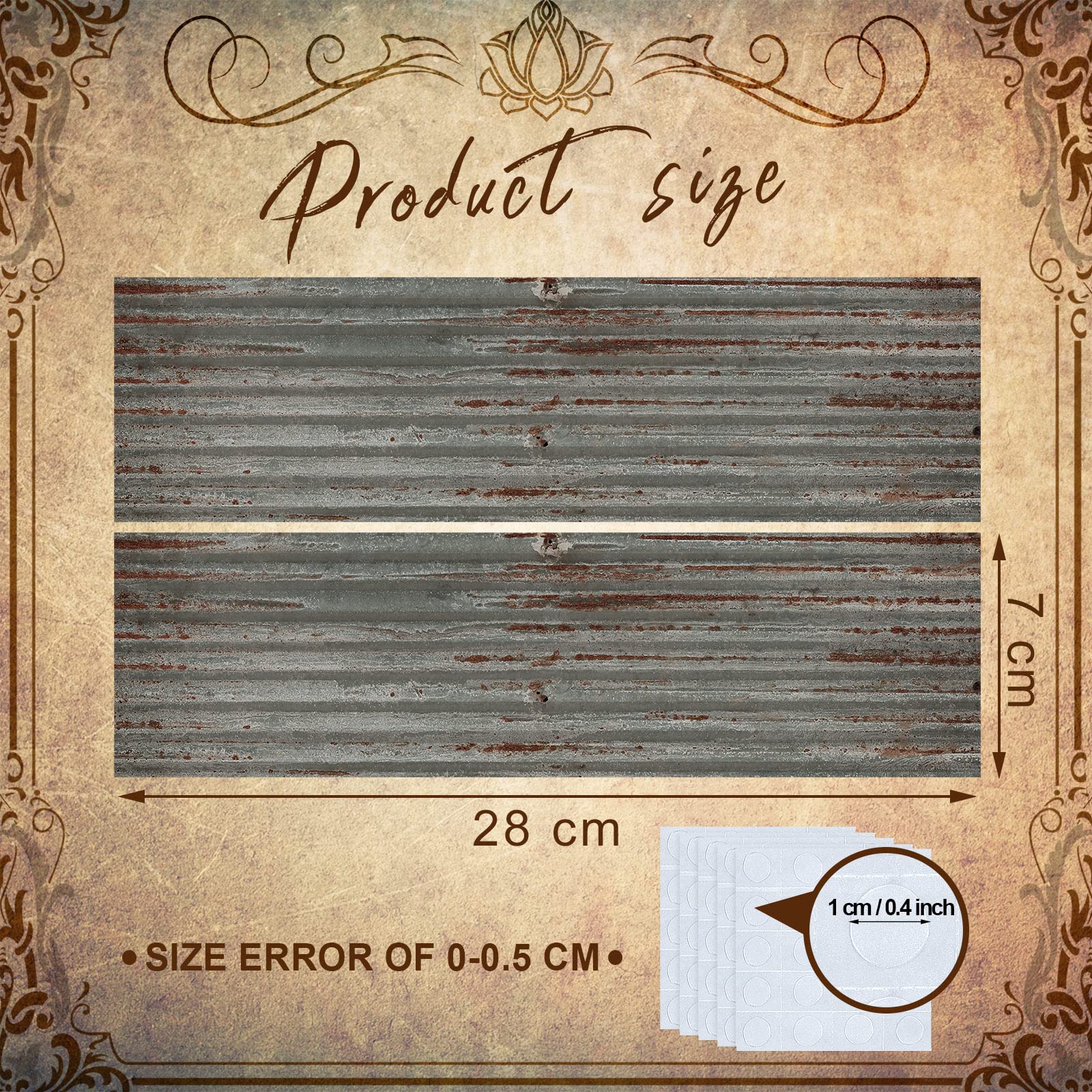 Snapklik.com : Jutom Corrugated Metal Bulletin Board Border Farmhouse ...