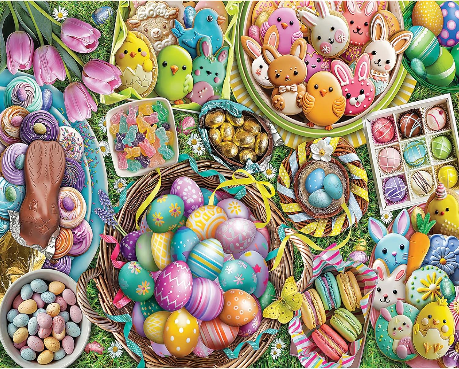 Amazon.com: White Mountain Easter Puzzles 1000 Pieces Spring Collage ...