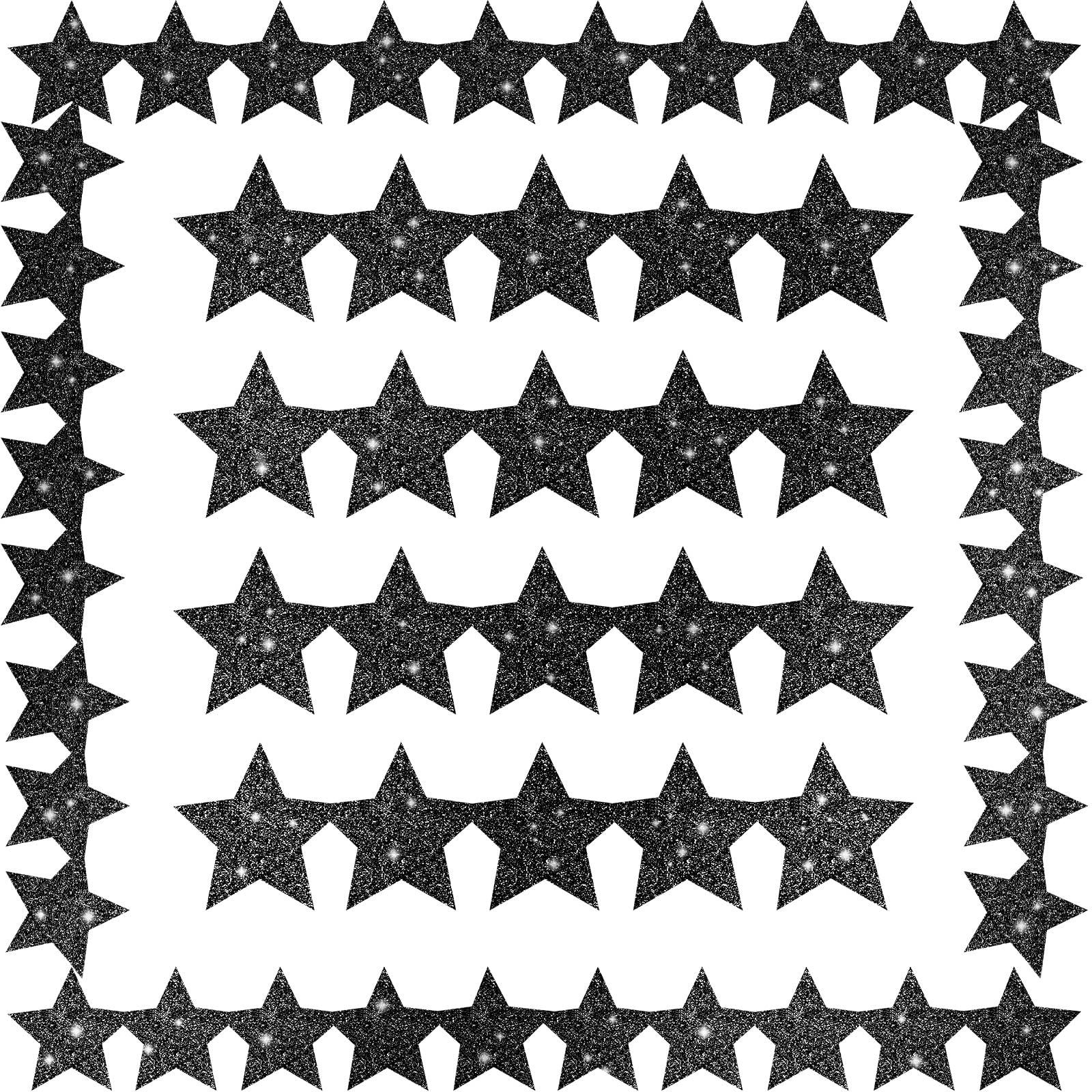 Stars Clipart Black And White Border