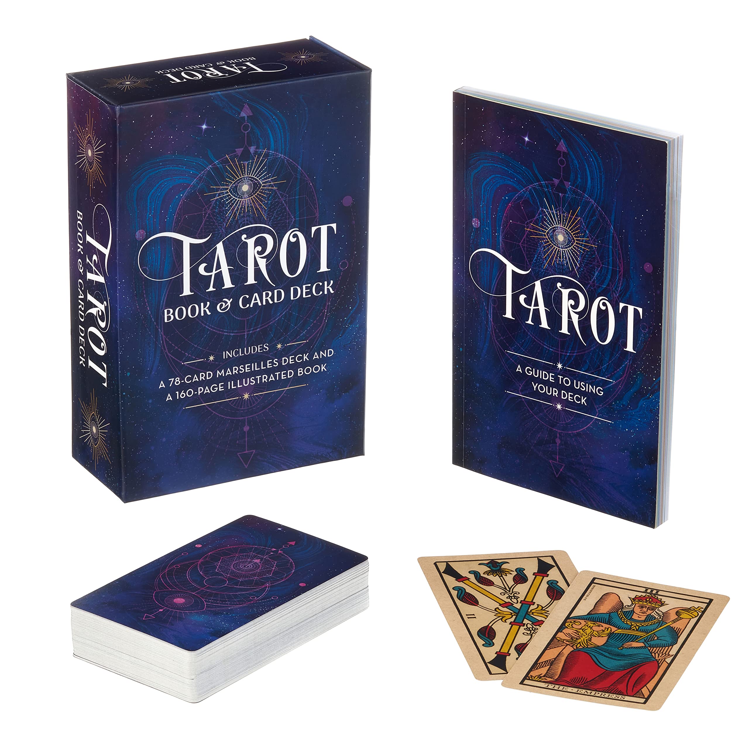 Tarot Book & Card Deck: Includes a 78-Card Marseilles Deck and a 160 ...