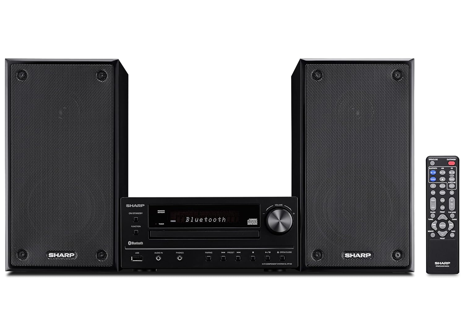 Sharp XL-HF102B 2.0 Channel Music System with Bluetooth (Black) Price ...