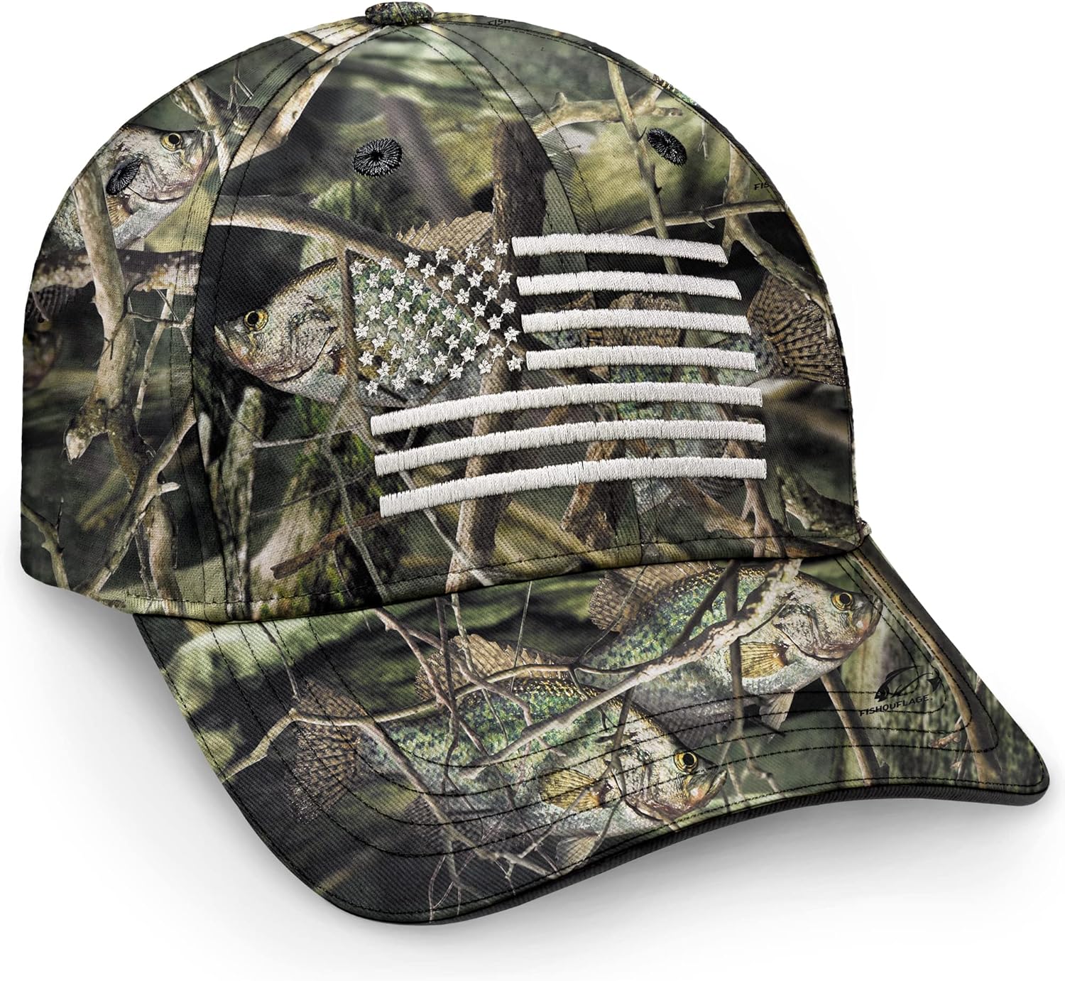 Amazon.com: Fishouflage Crappie American Flag Cap - Freedom & Fishing ...