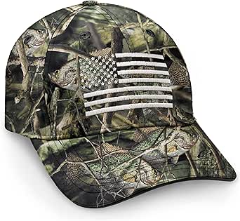 Amazon.com: Fishouflage Crappie American Flag Cap - Freedom & Fishing ...