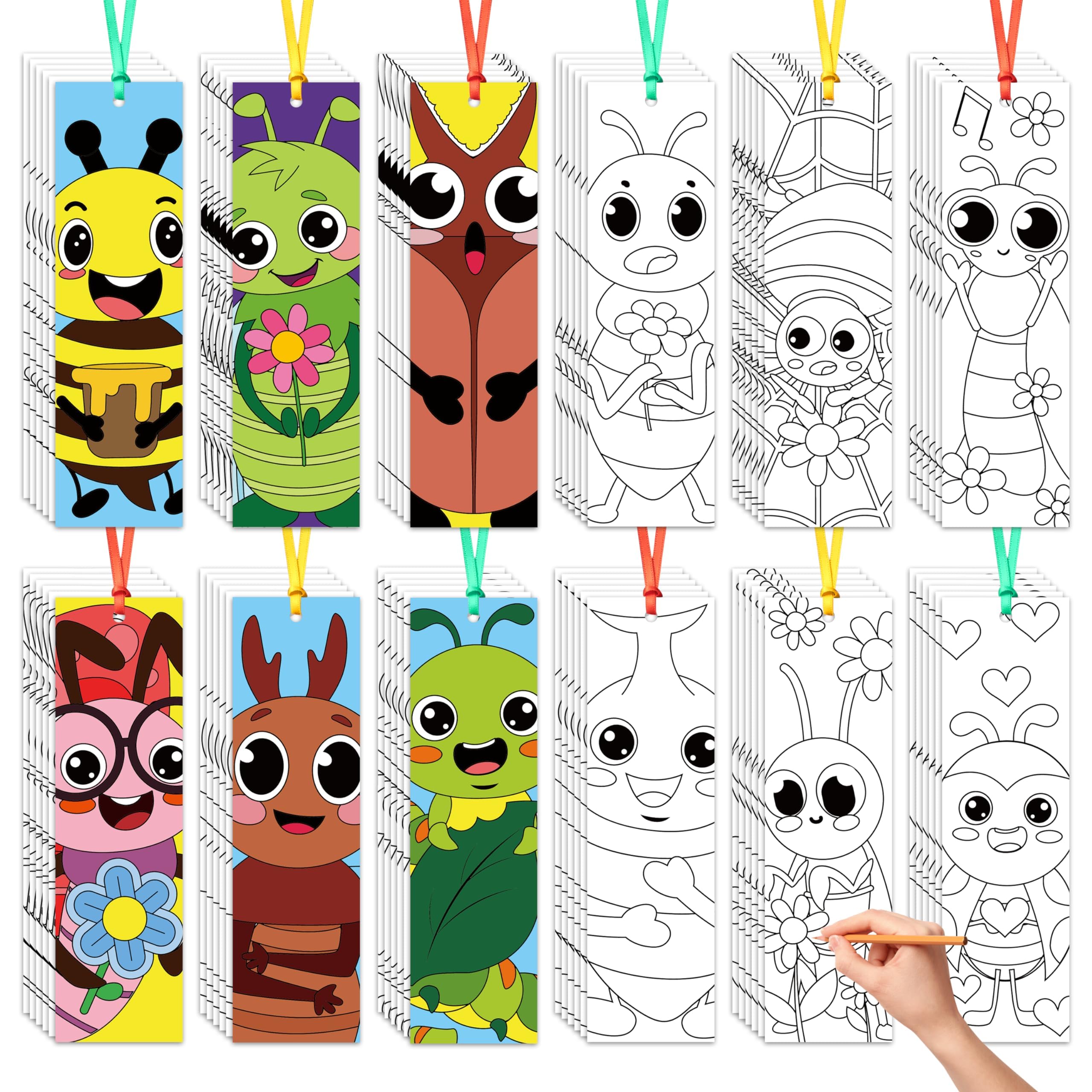 Snapklik.com : Spring DIY Coloring Bookmarks - 75Pcs Hello Spring Color ...