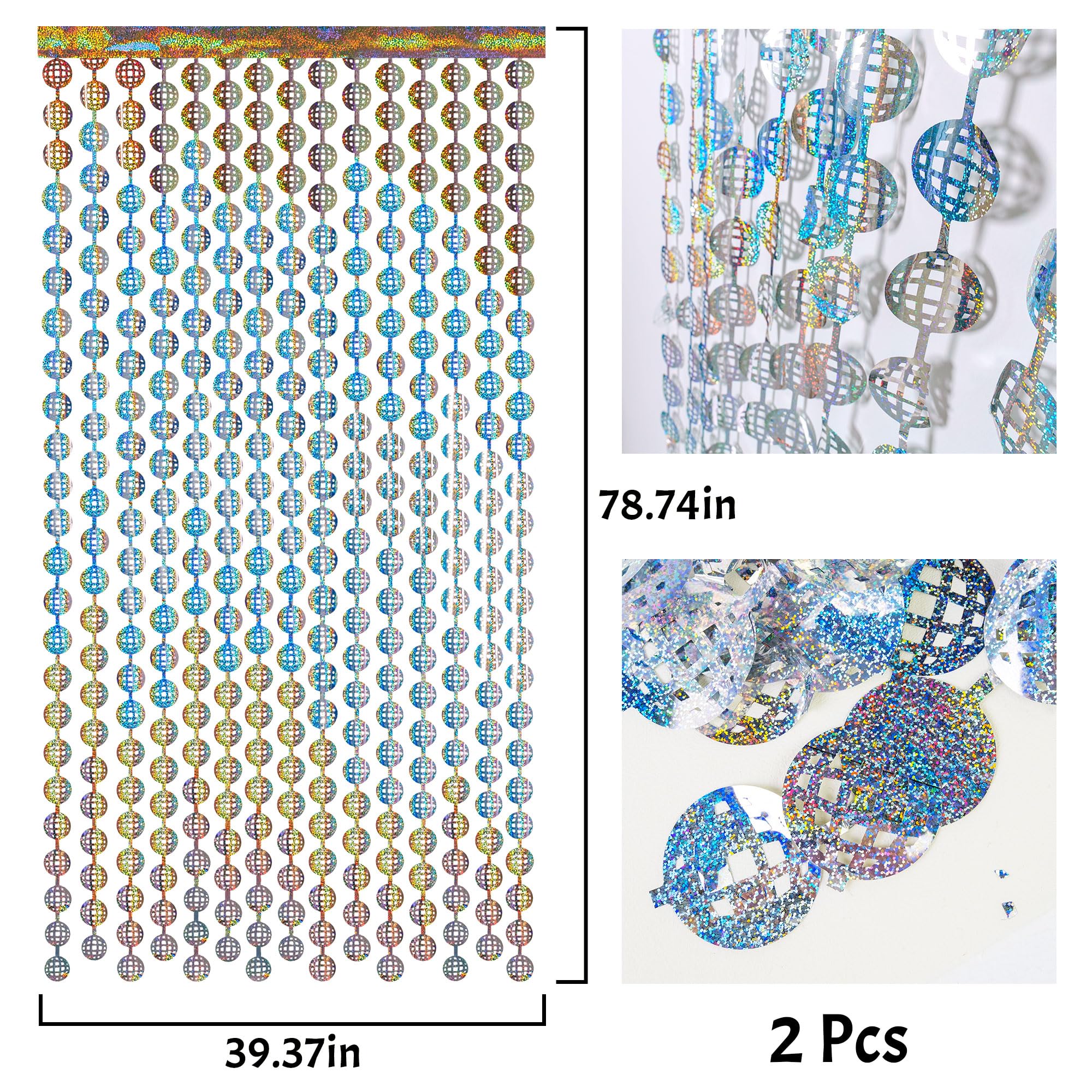 Snapklik.com : Max Shape Disco Ball Foil Curtains