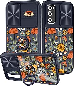 Amazon.com: Plakill for Samsung Galaxy S20 Fe 5G Phone Case with Slide Camera Cover, Mushroon ...