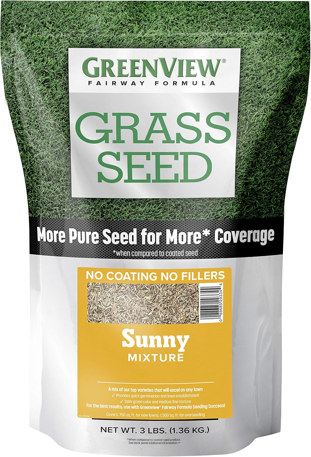 Amazon.com: GreenView Fairway Formula Grass Seed Sunny Mixture - 3 lb ...