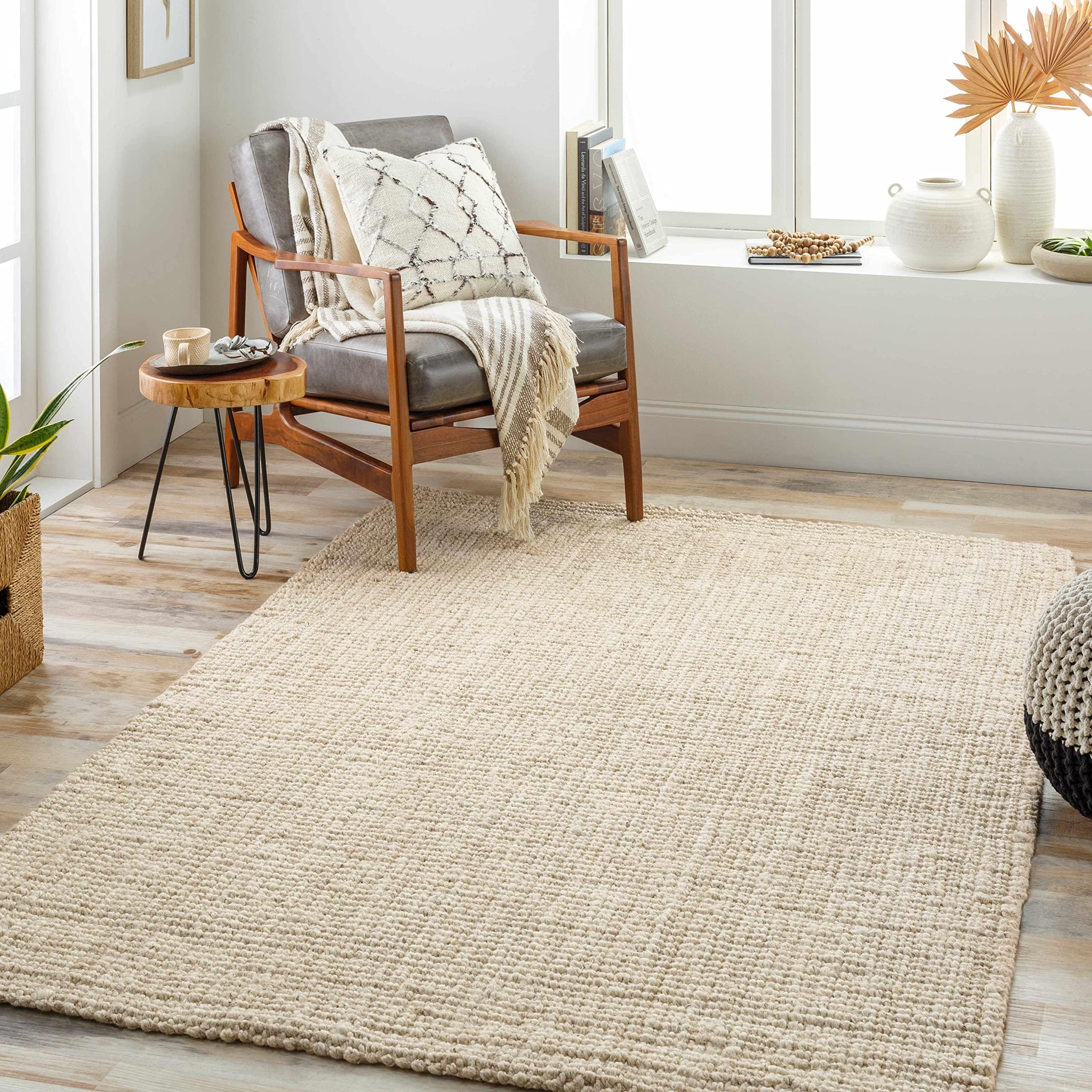 Amazon.com: S & L Homes Wool Cotton Hand Woven Chunky Knit Popcorn Rug ...
