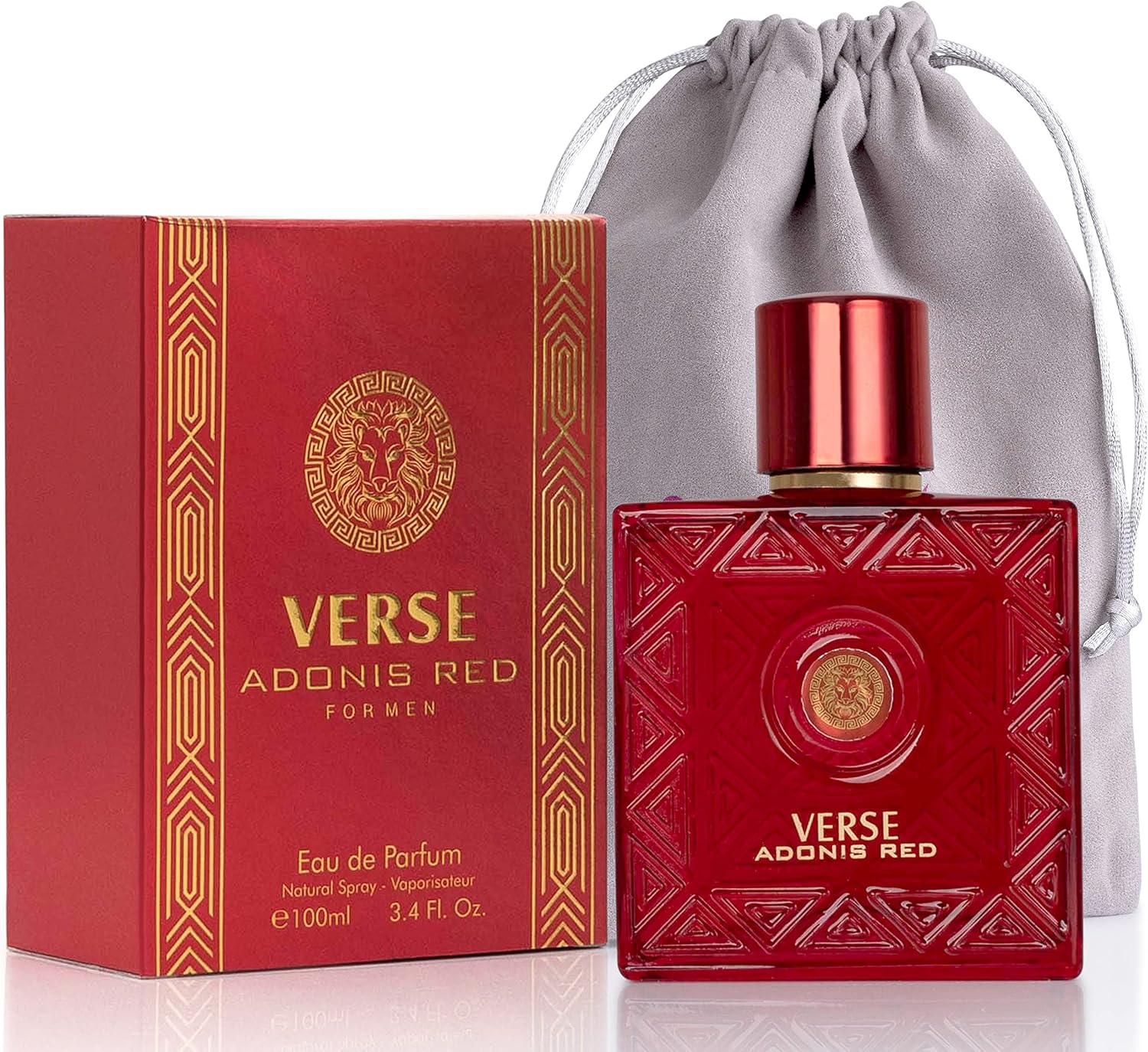 Verse Adonis Red for Men - 100ml Eau De Parfum Spray for Men - Long ...