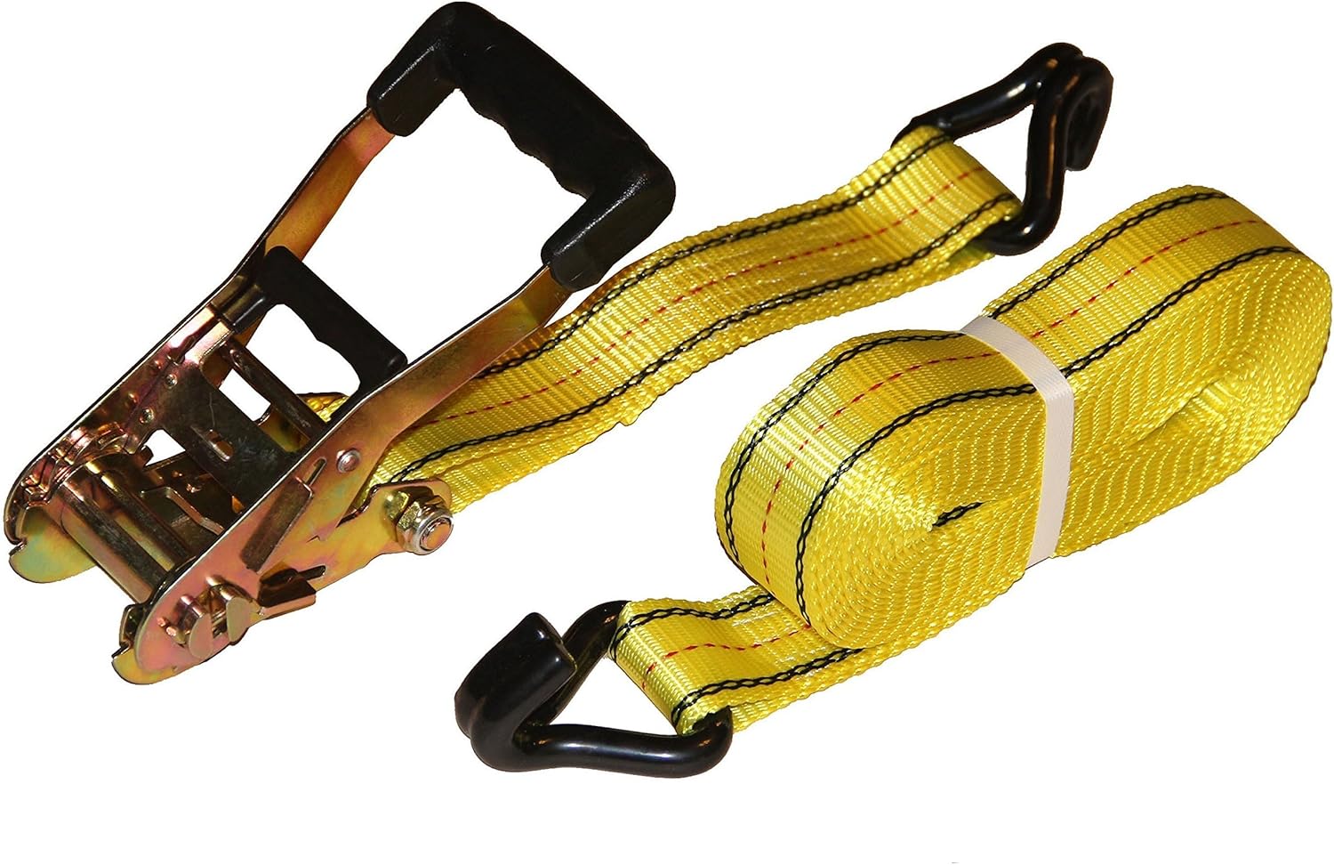 2" X 27' HFS 10,000 Lb Heavy-Duty Tie Down - J Hook - Rubber Coated ...