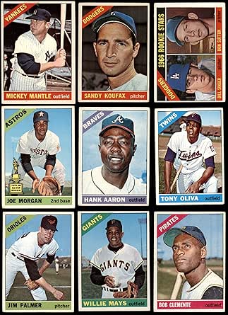 Amazon.com: 1966 Topps Baseball Low Number Complete Set (Baseball Set ...