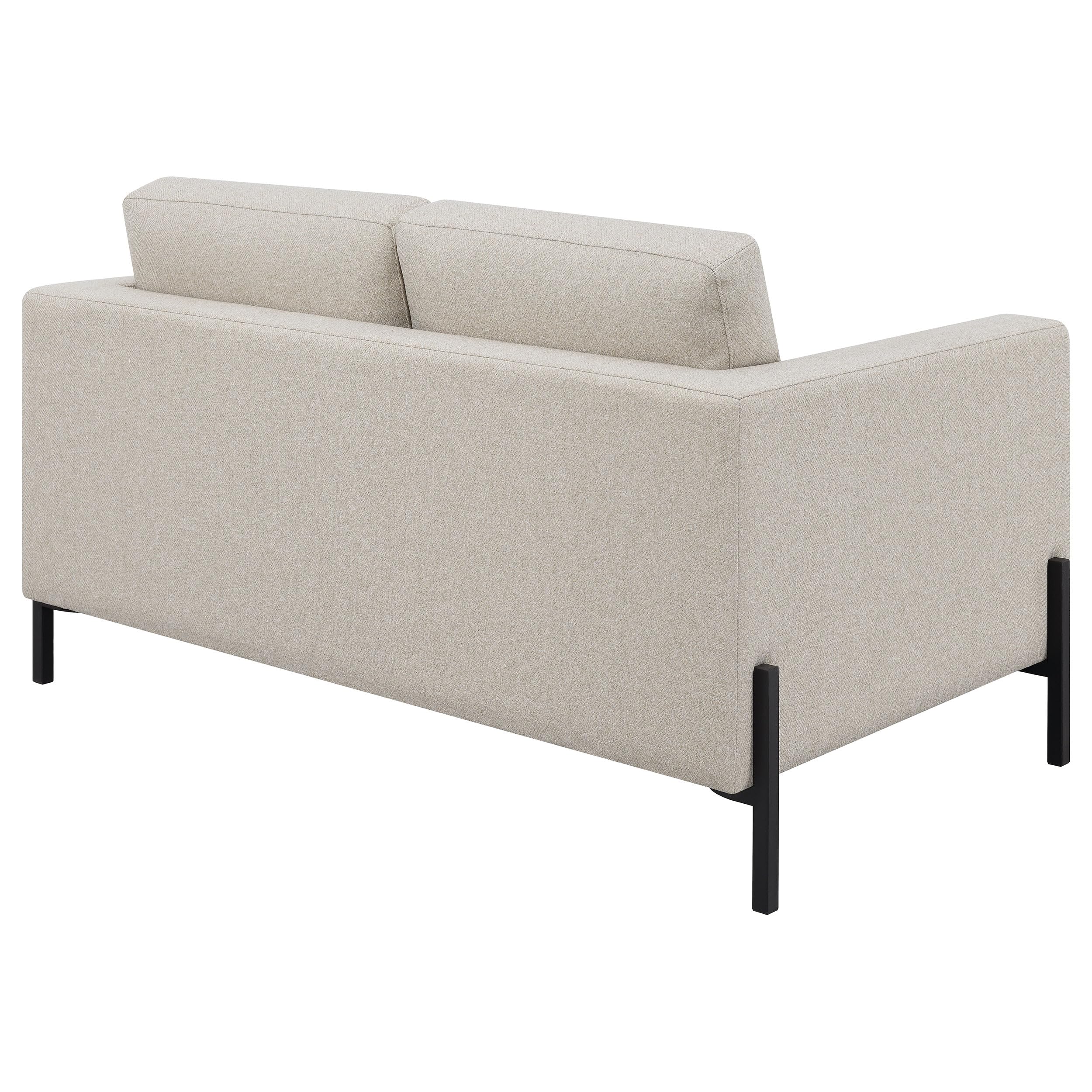 Coaster Home Furnishings Tilly Upholstered Track Arms Loveseat Oatmeal