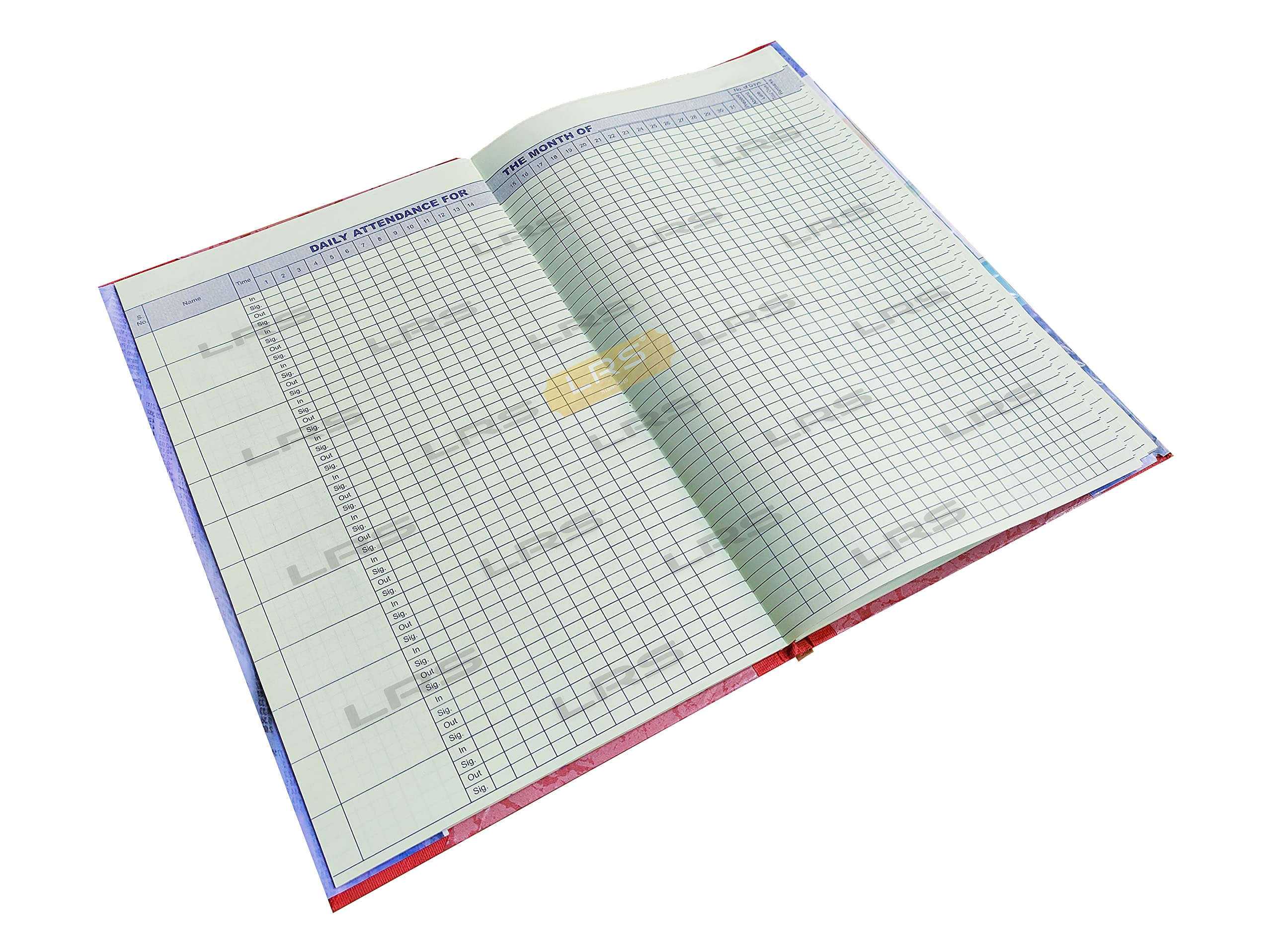 LRS Daily Attendance Book with Time and Signature Column - Register ...