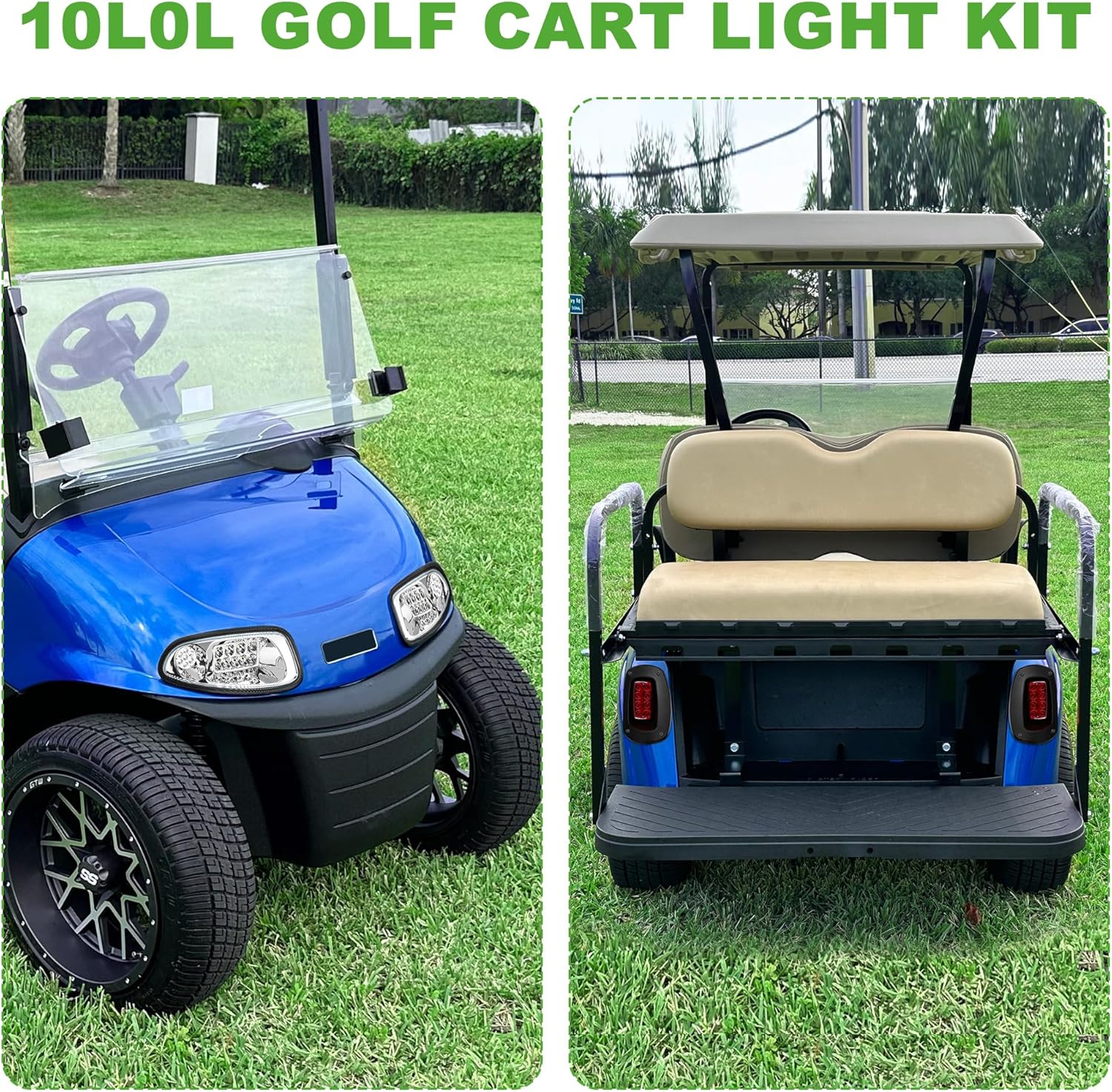 LED Headlights and Tail Light Kits for EZGO RXV 08-15 - 12V Street ...