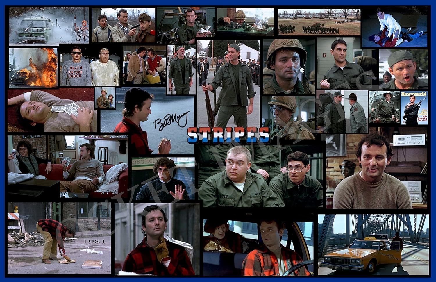 Amazon.com: STRIPES Bill Murray 1981 Custom Professional Print 11x17 ...